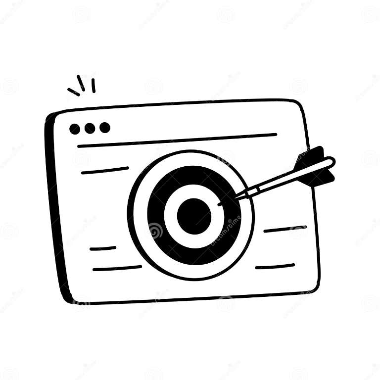 Icon of a Target Representing Goals, Objectives, or Precision in Tasks ...