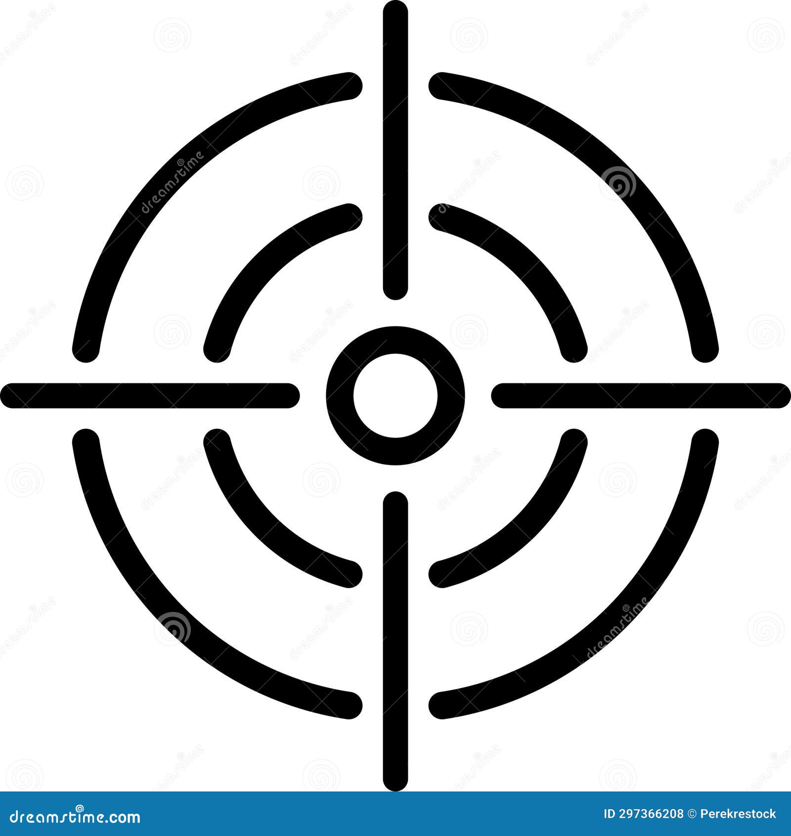 Icon Of A Target Symbol As A Concept Of A Set Or Achieved Goal Vector ...