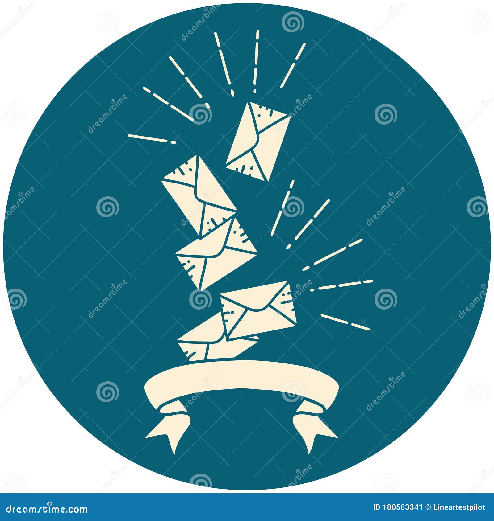 Icon of Tattoo Style Falling Letters Stock Vector - Illustration of ...
