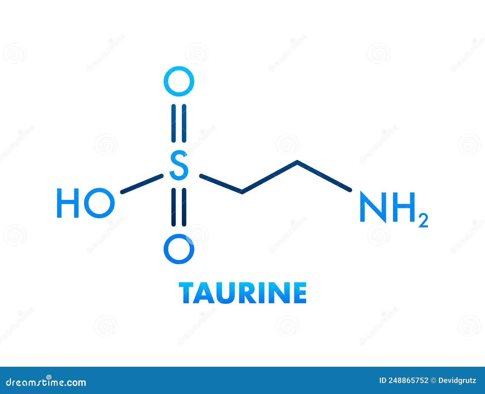 Icon with Taurine Formula. Vector Icon. Taurine Formula. Stock Vector ...