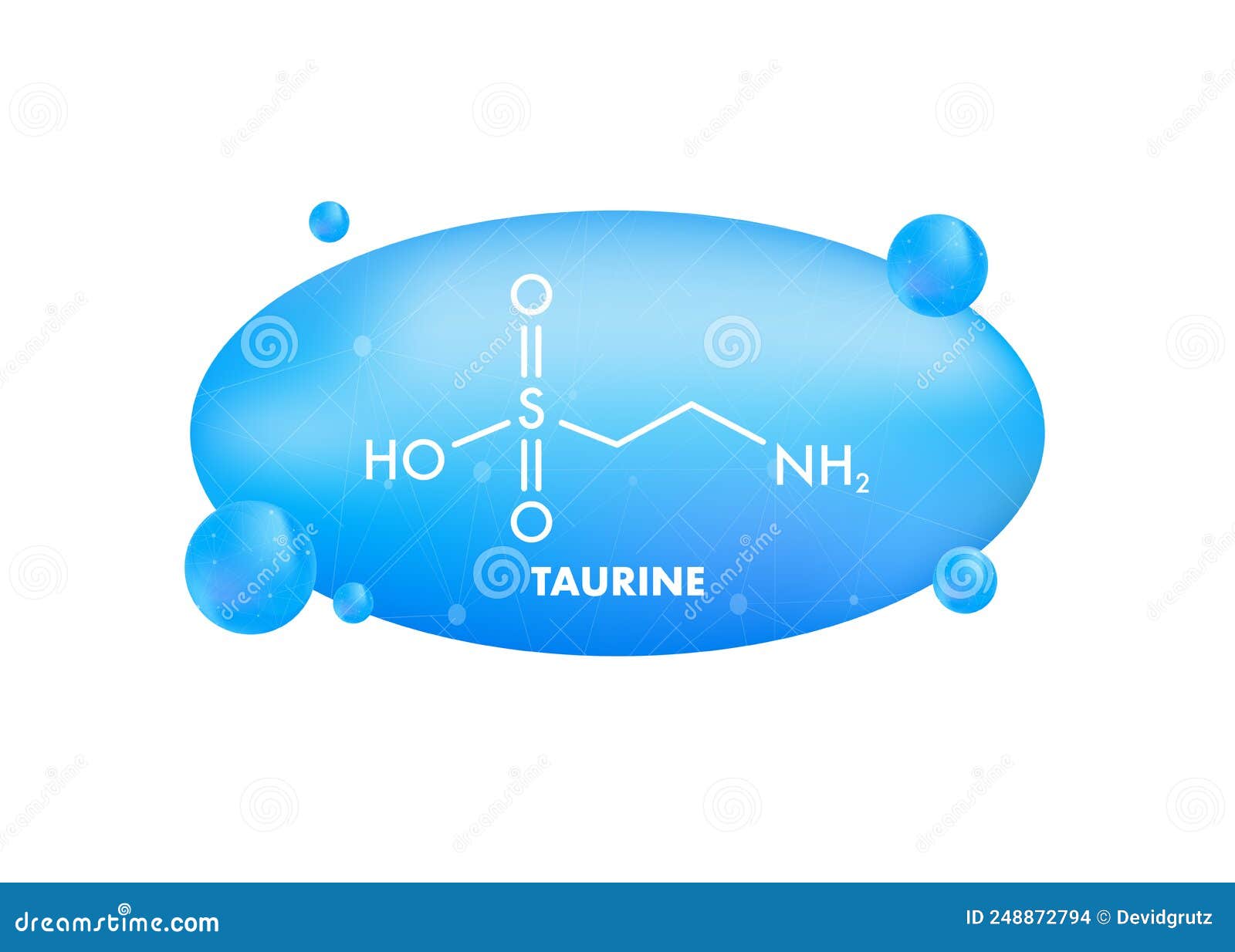 Icon with Taurine Formula. Vector Icon. Taurine Formula. Stock Vector ...