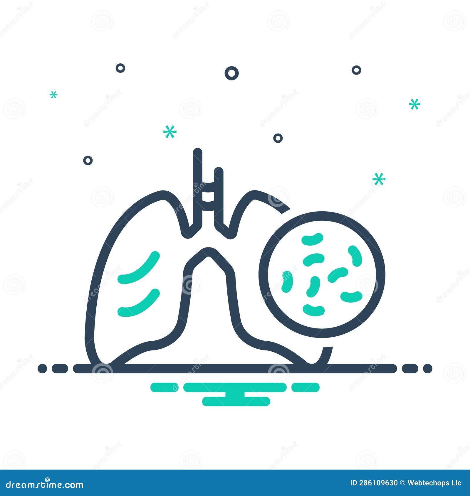 Mix Icon for Tb, Tuberculosis and Bacteria Stock Illustration ...