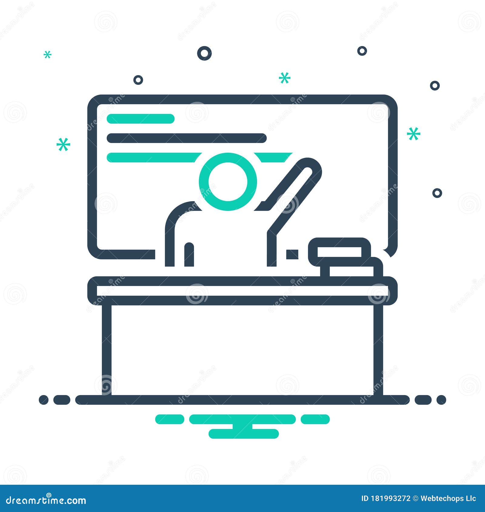 Mix Icon For Instructor, Guide And Trainer Cartoon Vector ...