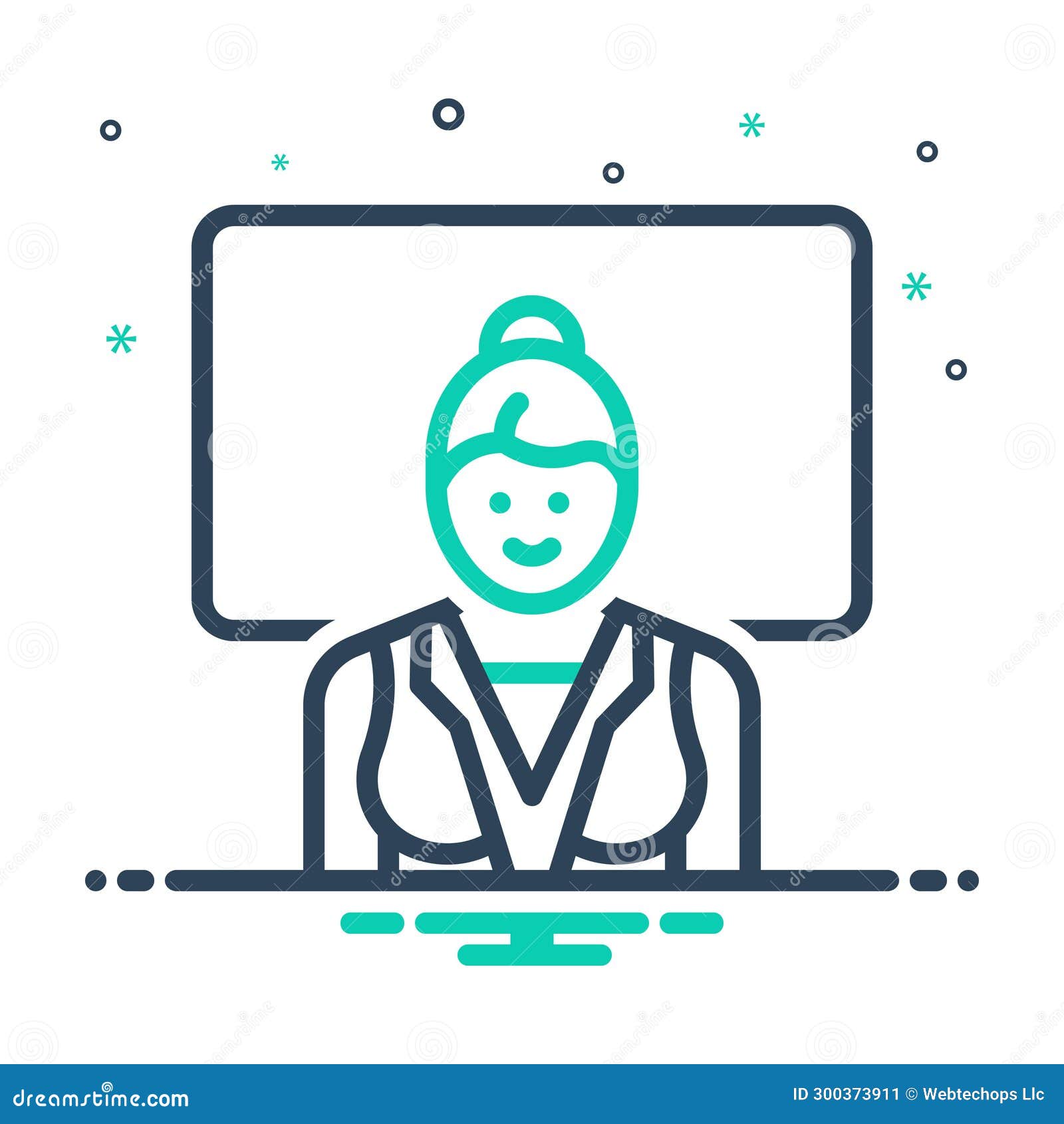 Mix Icon for Teacher, Master and Education Stock Vector - Illustration ...