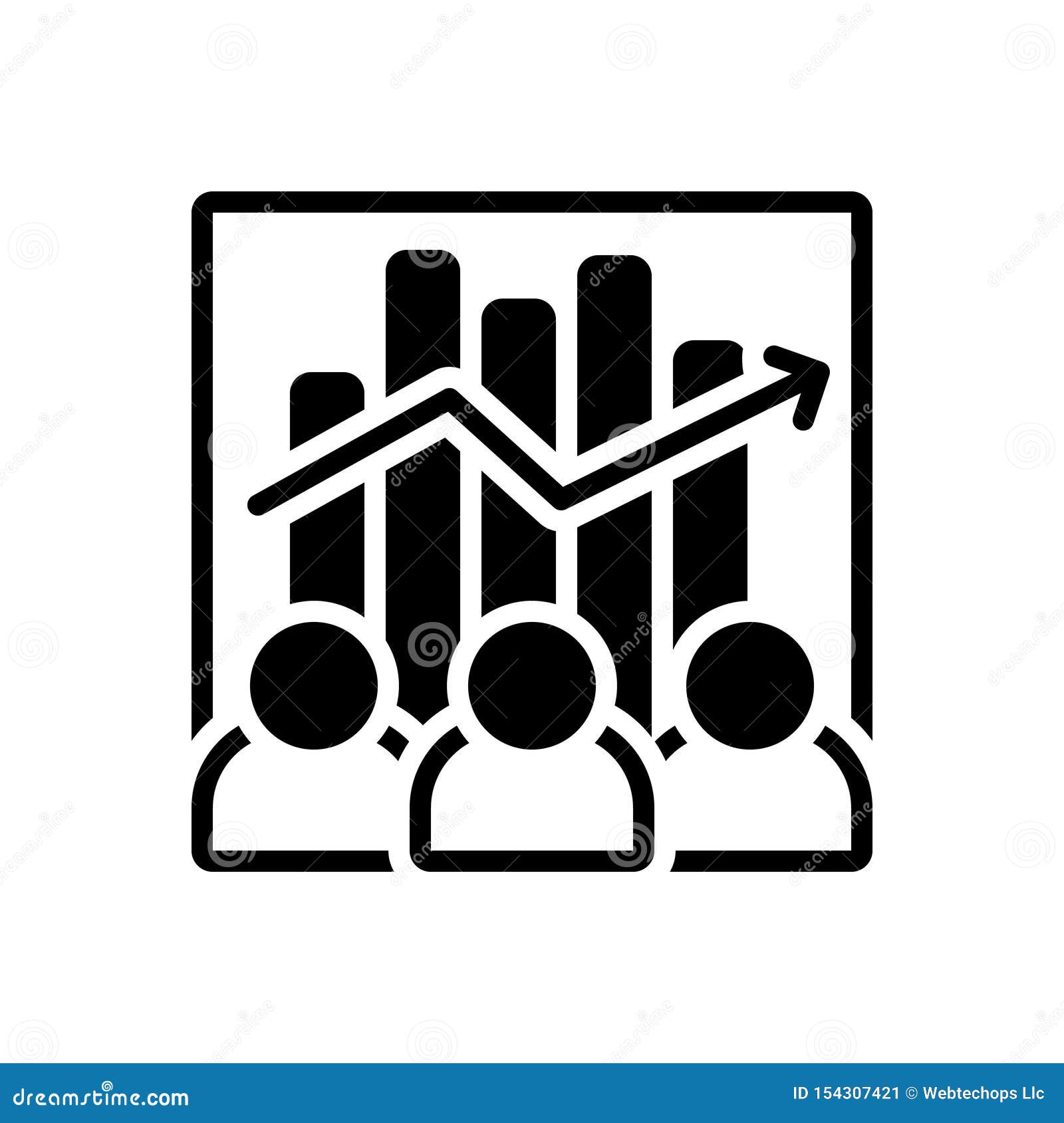 Black Solid Icon for Team Efficiency, Capacity and Competency Stock ...