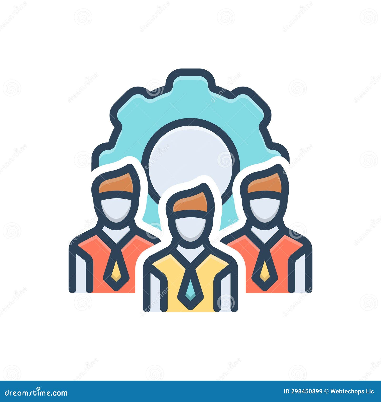 Color Illustration Icon for Team, Management and Workforce Stock ...