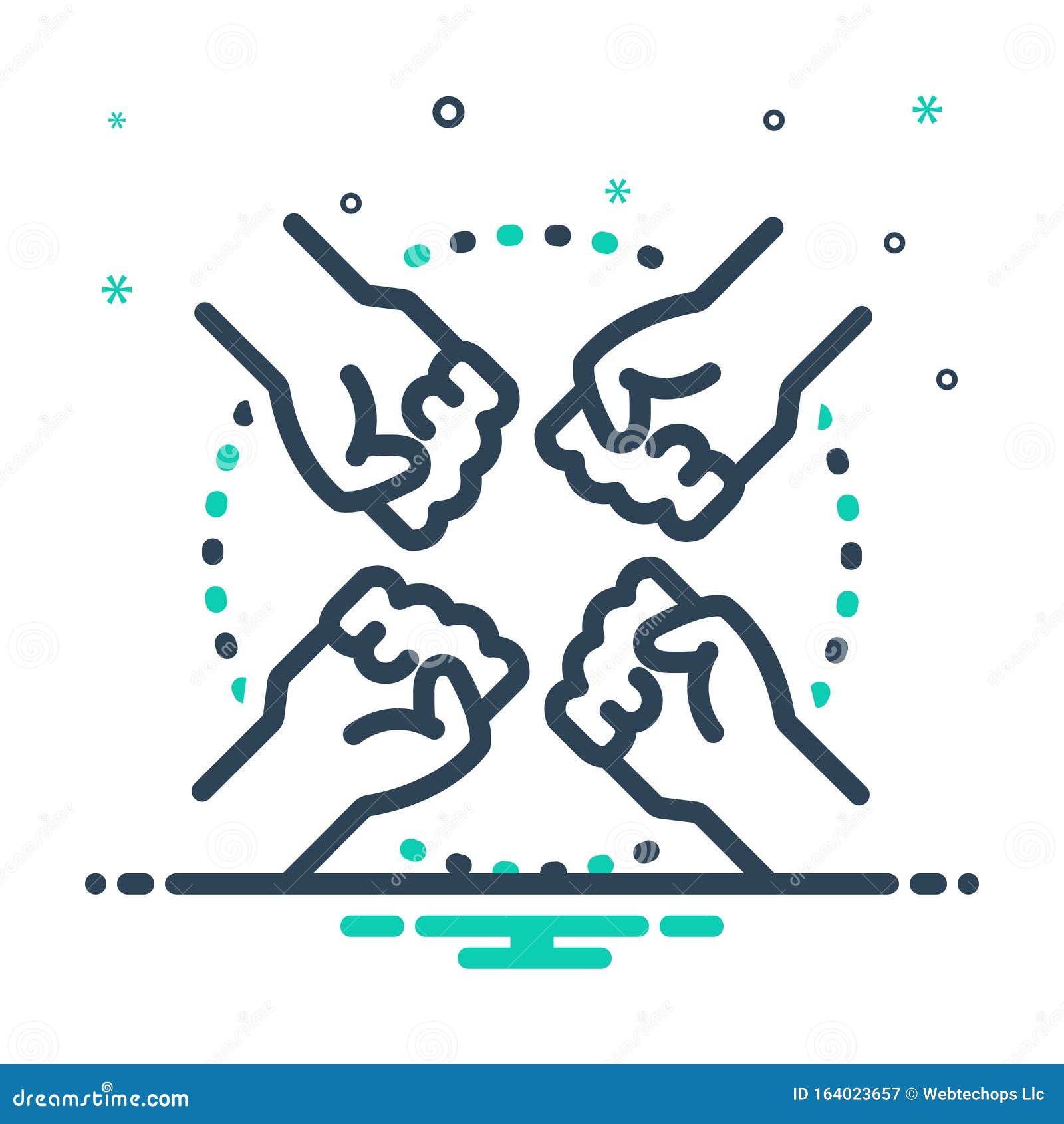 Mix Icon for Team, Squad and Tandem Stock Vector - Illustration of ...