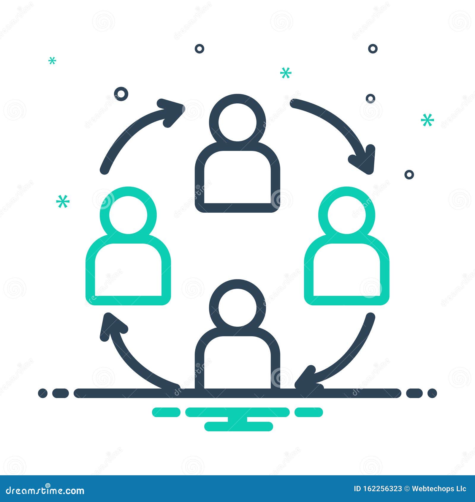 Mix Icon for Teamwork, Harmony and Partnership Stock Vector ...