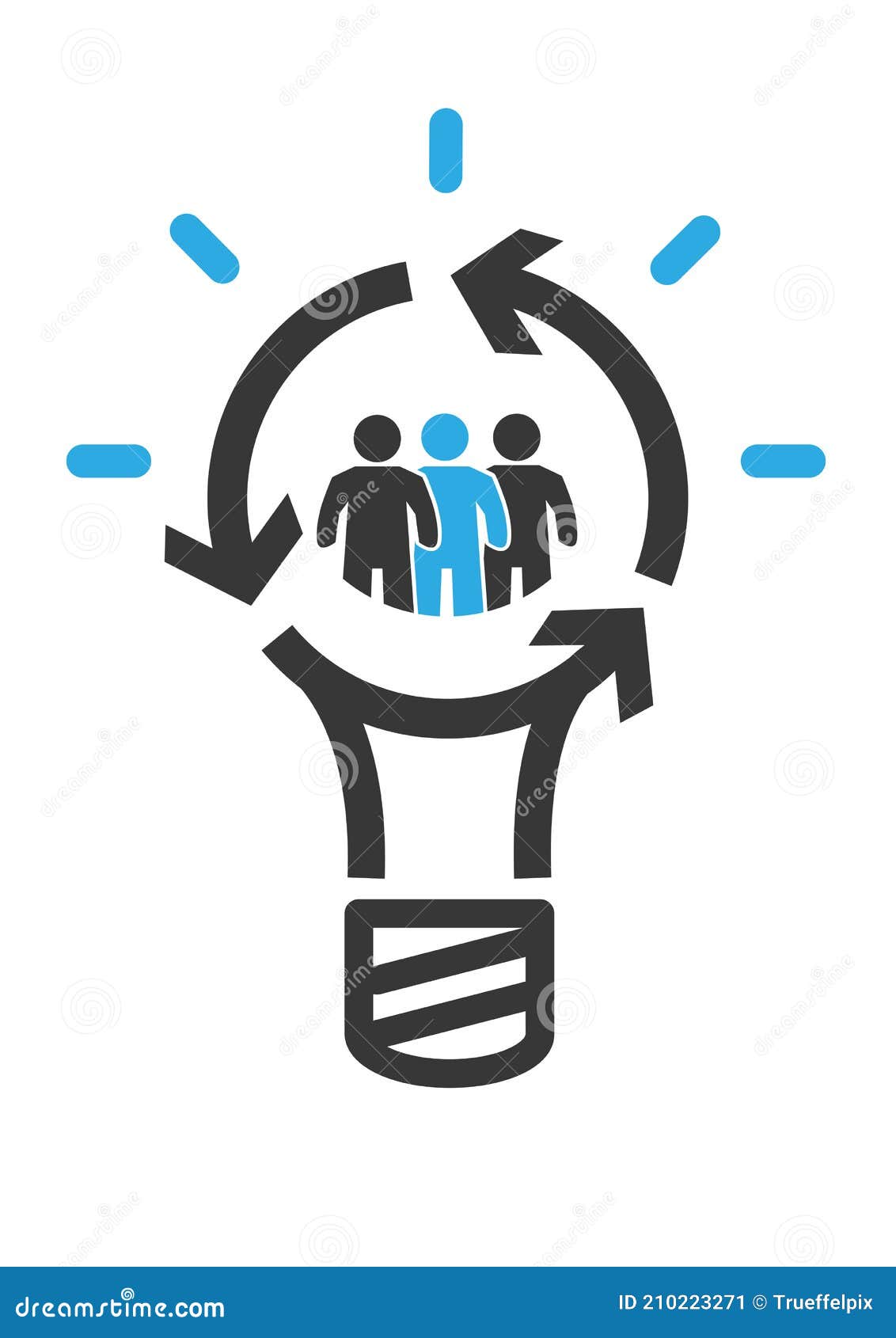 Icon Teamwork and Ideation Process Icon Stock Vector - Illustration of ...