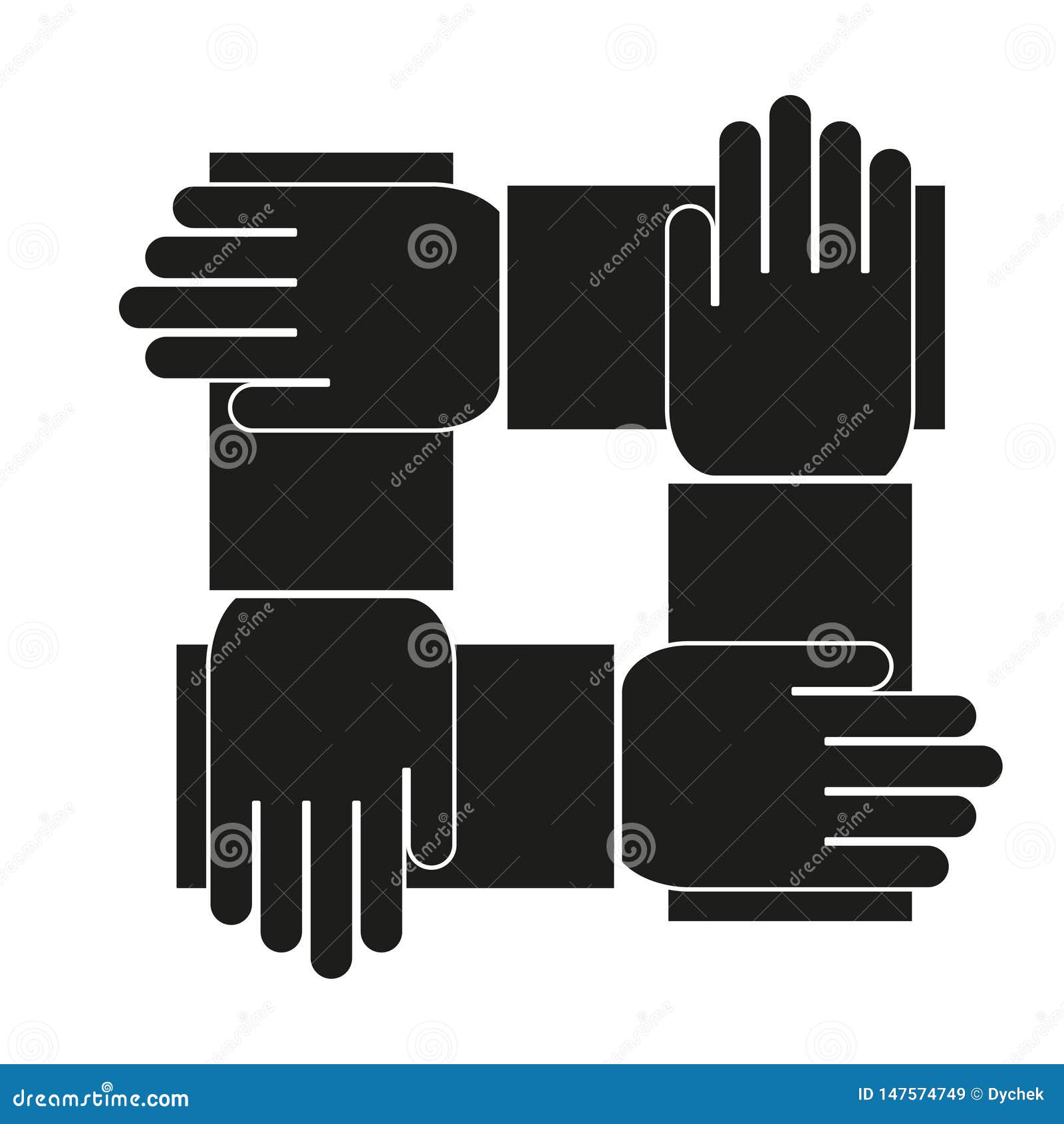 Icon of Teamwork. Simple Flat Vector Illustration Stock Vector ...
