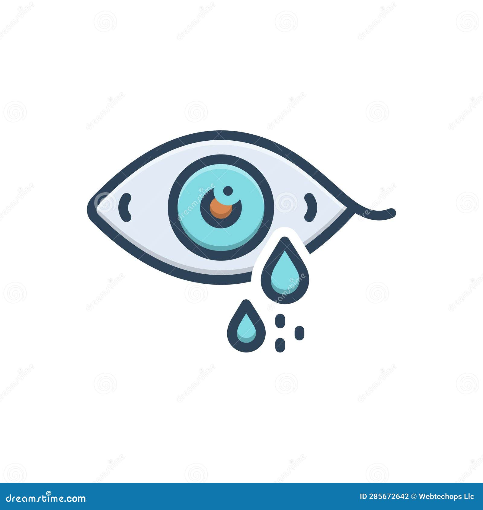Mix Icon For Tears, Teardrop And Eye Royalty-Free Stock Photo ...