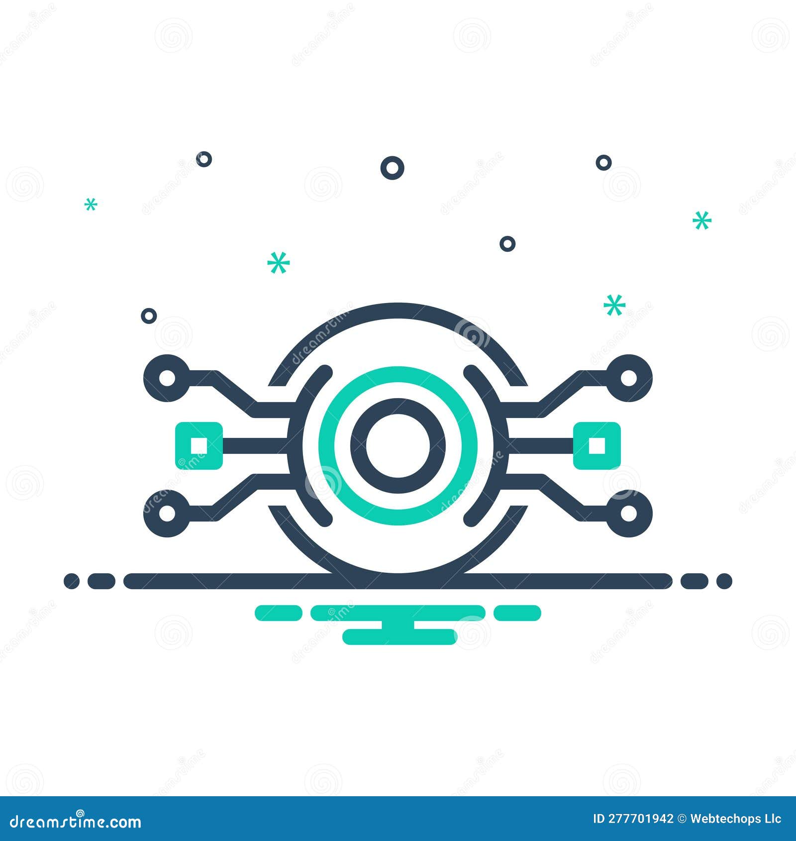 Mix Icon for Techno, Technology and Digital Stock Illustration ...