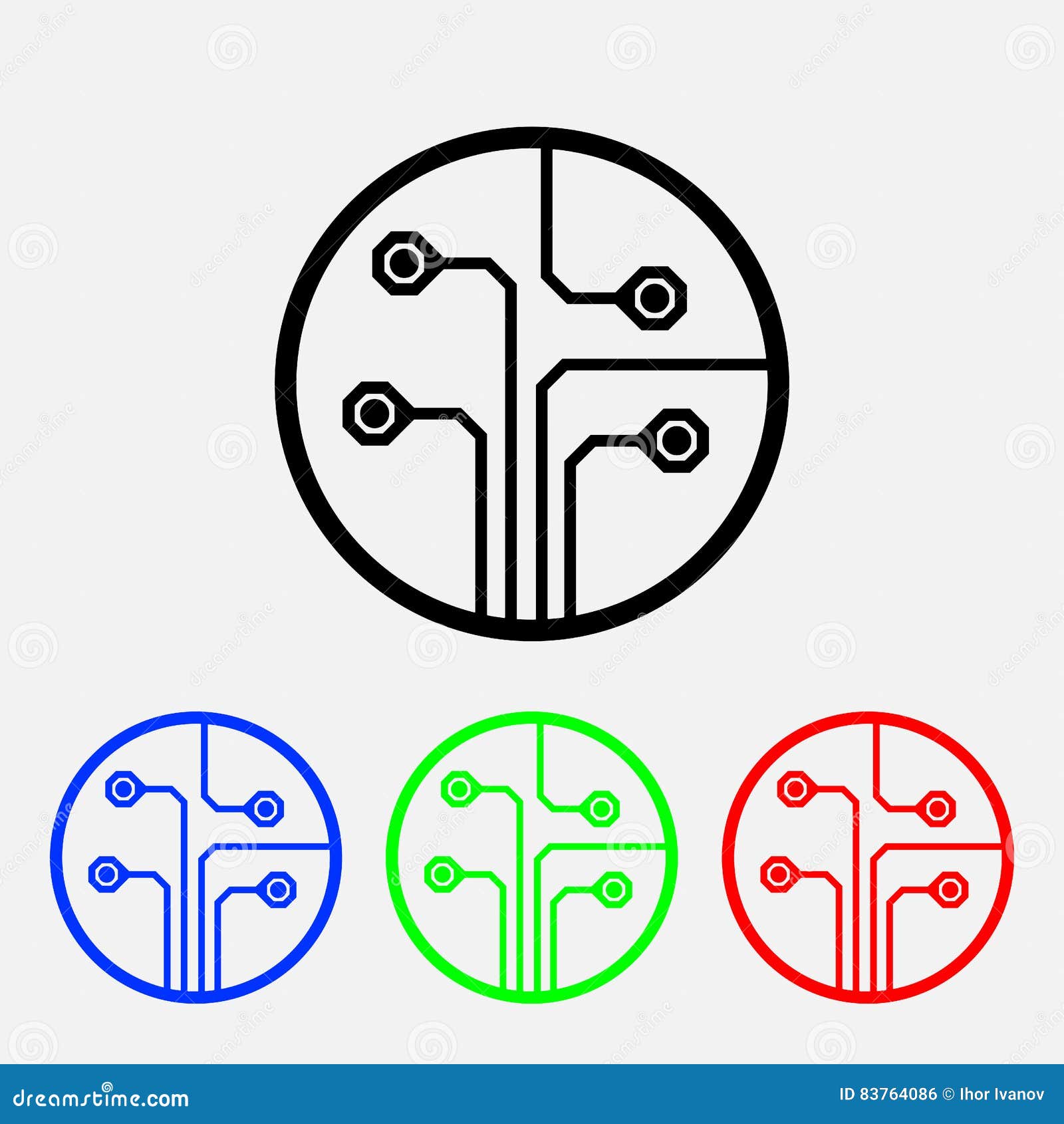 Icon Technology, Contact Closure Stock Illustration - Illustration of ...