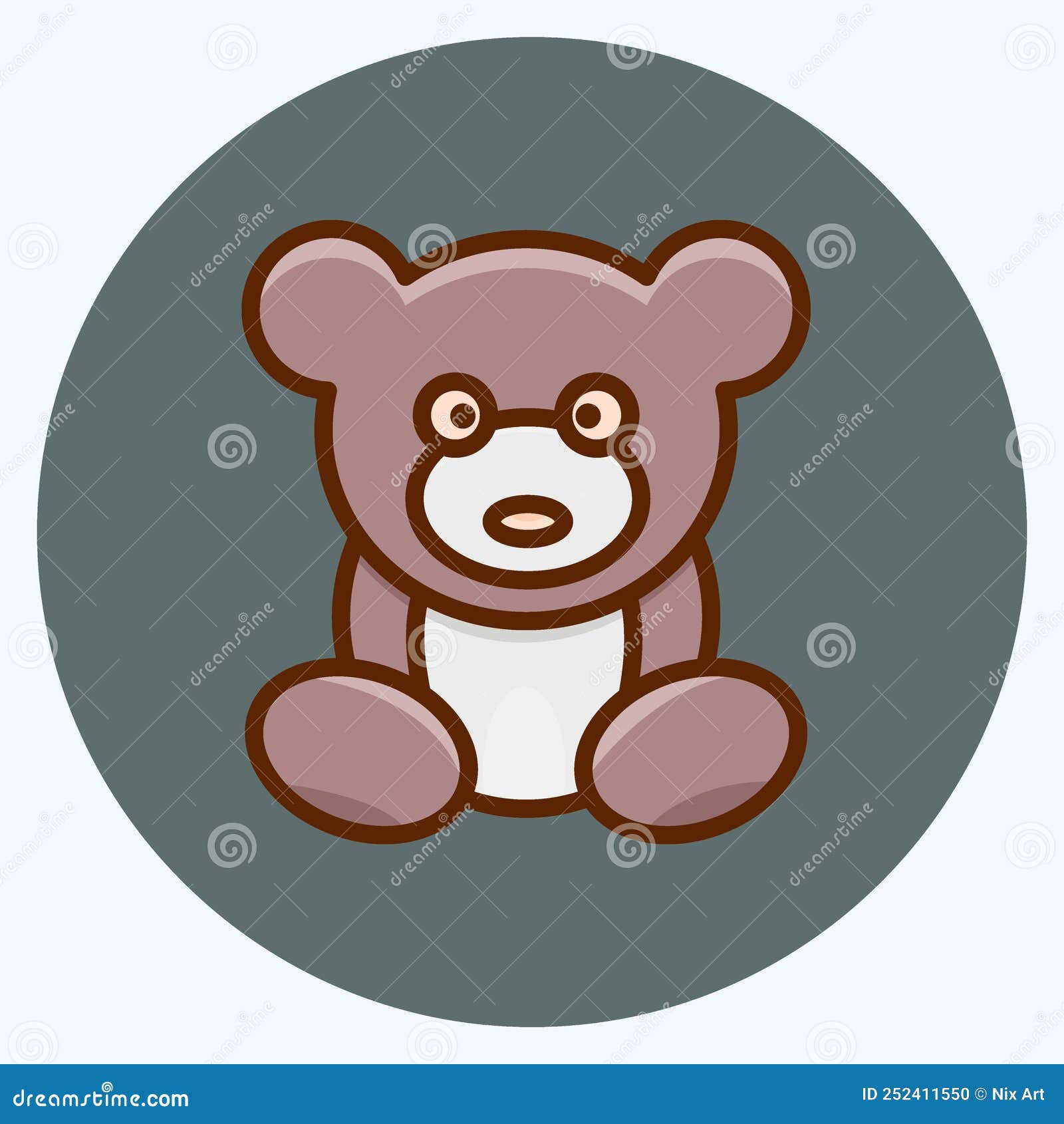 Icon Teddy Bear. Suitable for Kids Symbol. Flat Style. Simple Design ...