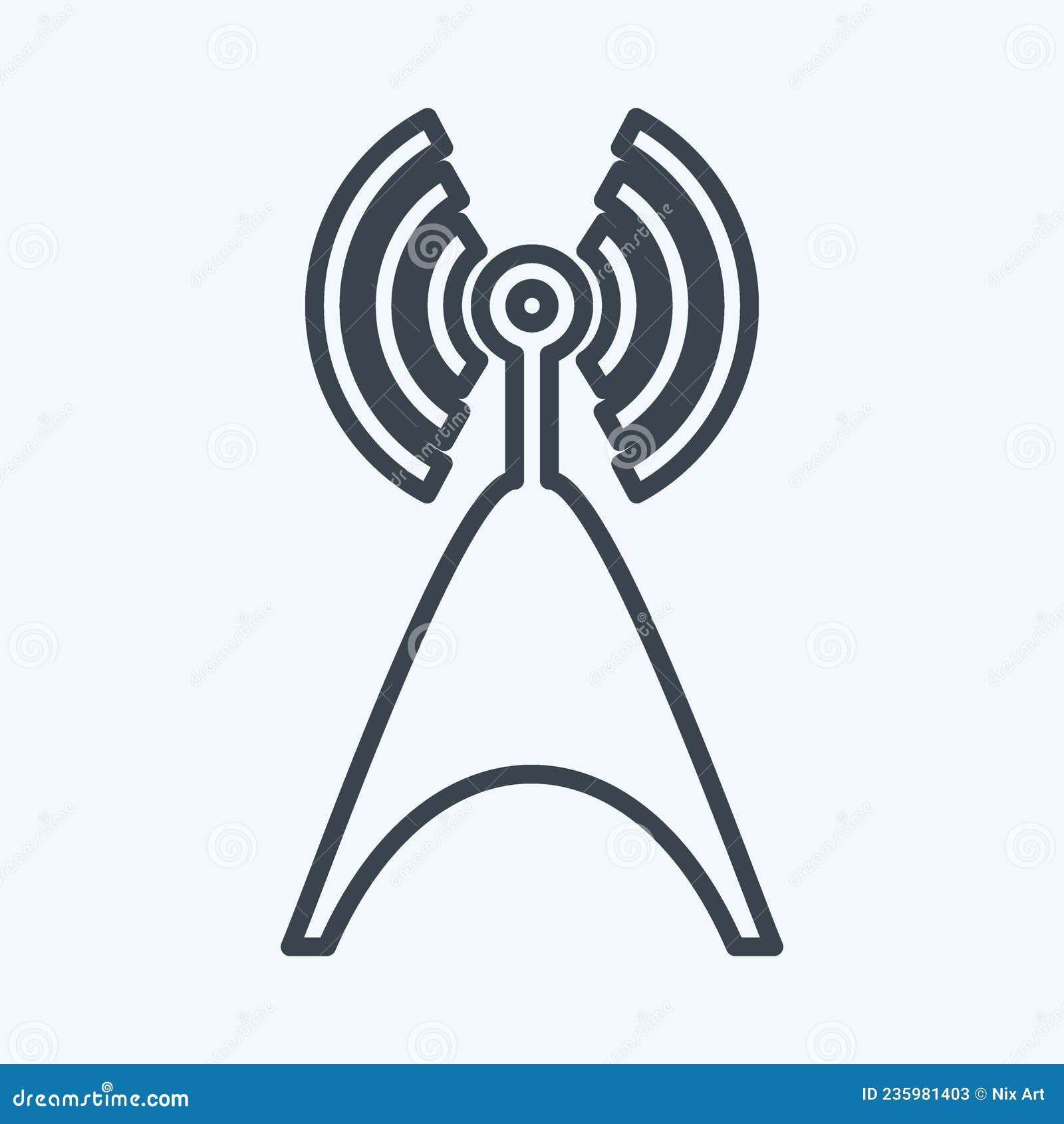 Icon Telecom Tower - Line Style,Simple Illustration,Editable Stroke ...