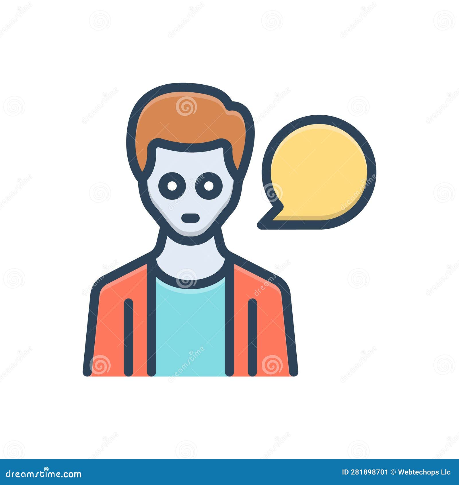 Color Illustration Icon for Tell, Told and Conversation Stock Vector ...