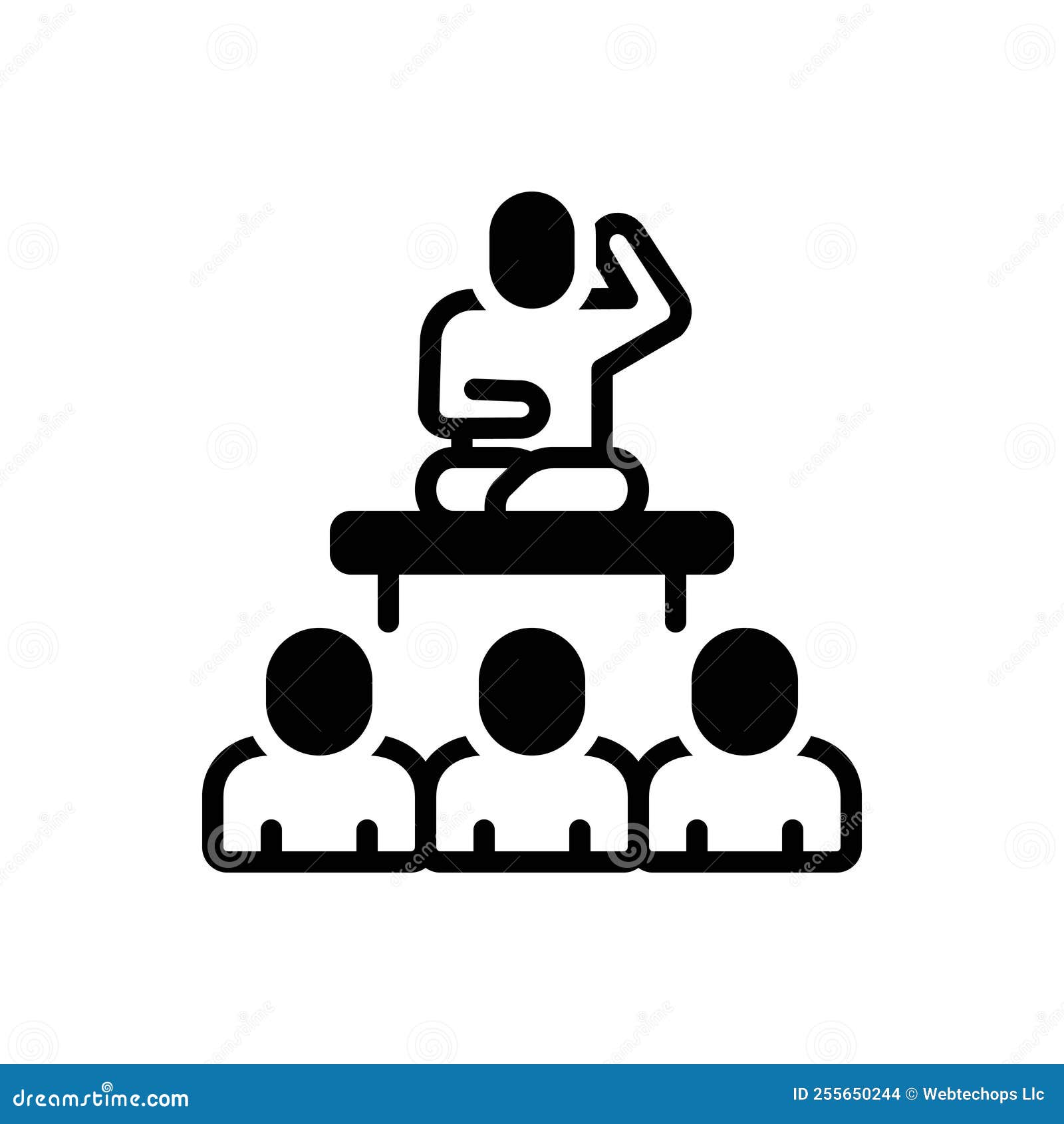 Black Solid Icon for Telling, Expressive and Revealing Stock Vector ...