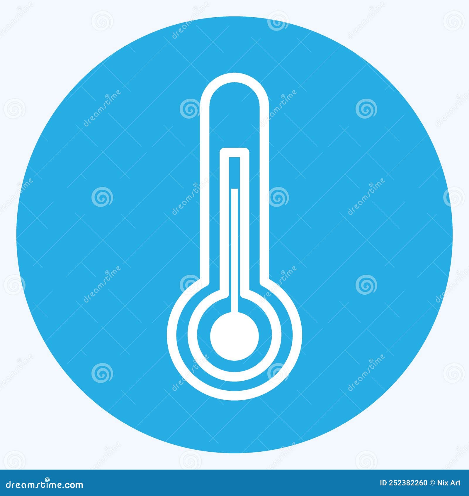 Icon Temperature Check. Suitable for Spring Symbol. Blue Eyes Style ...