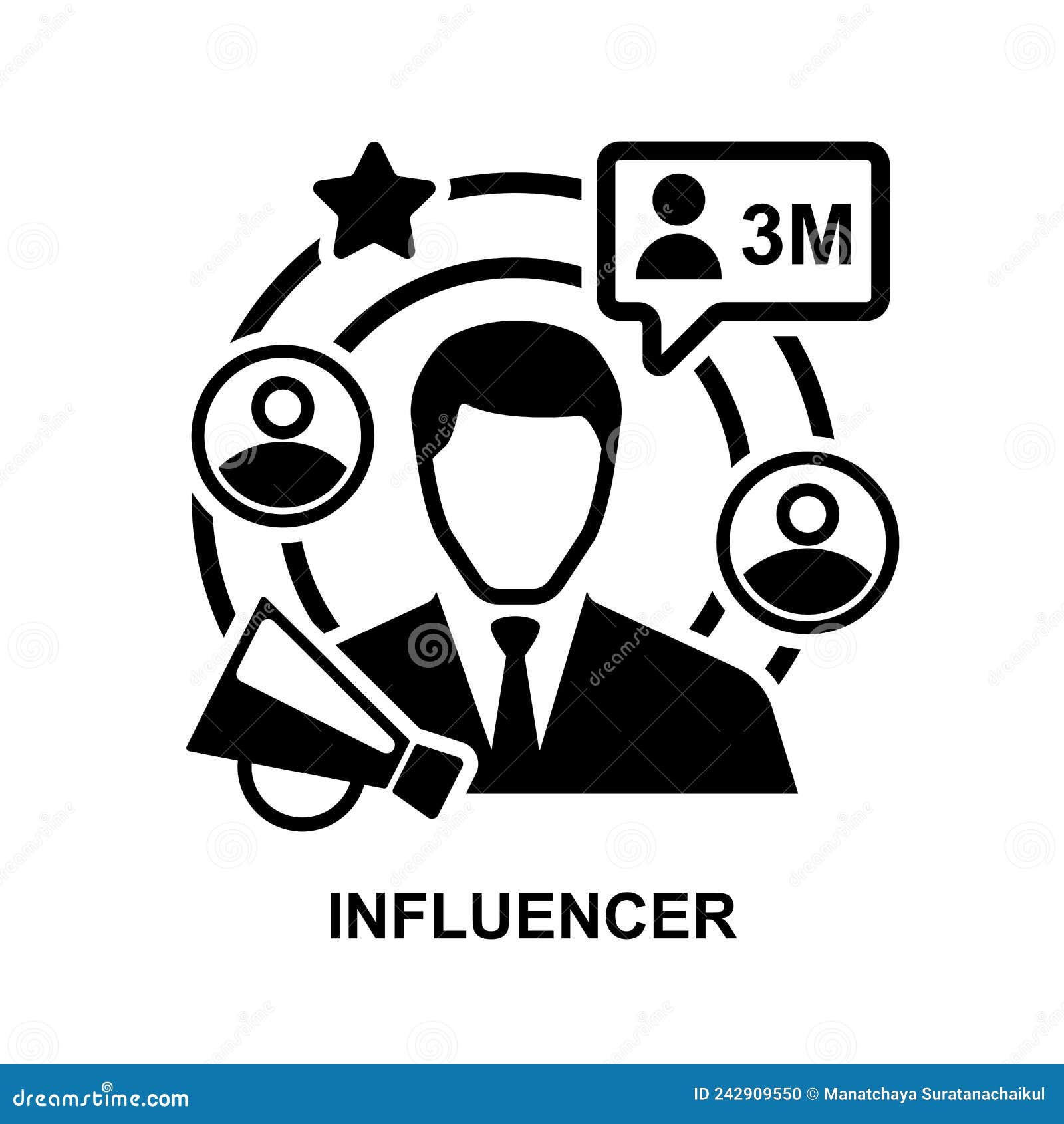 Influencer Icon. Trendy Influencer Logo Concept On White Background ...