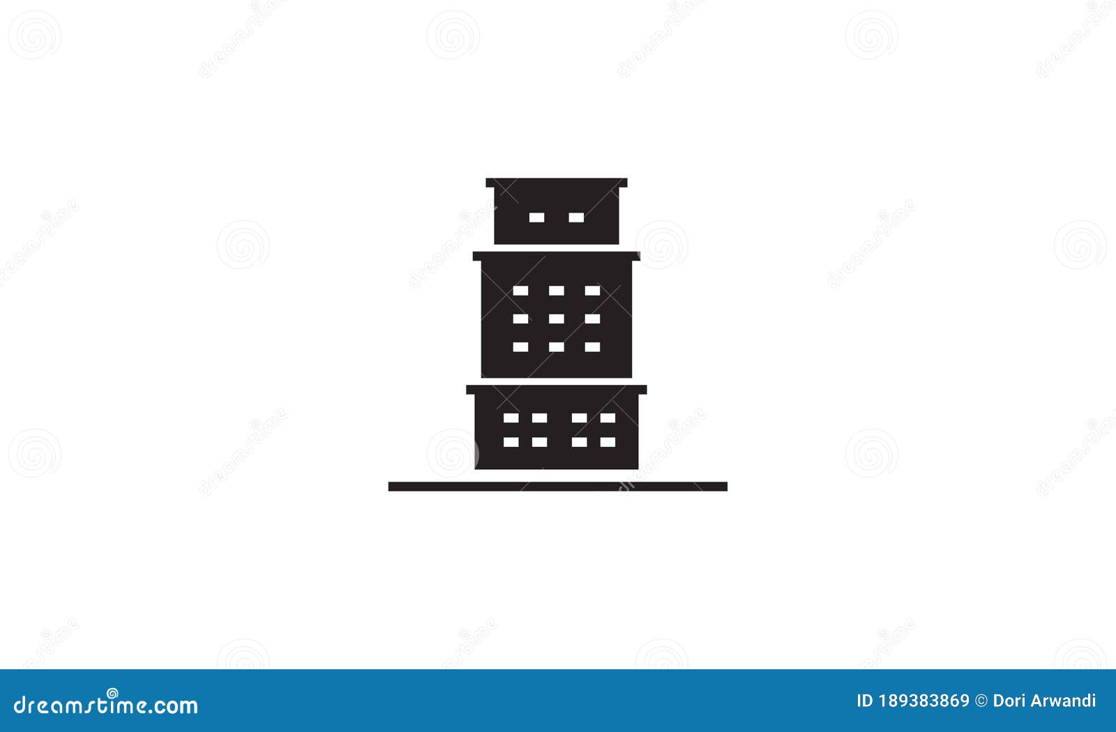 Icon of High-rise Office Building. Construction, Tall, Urban ...