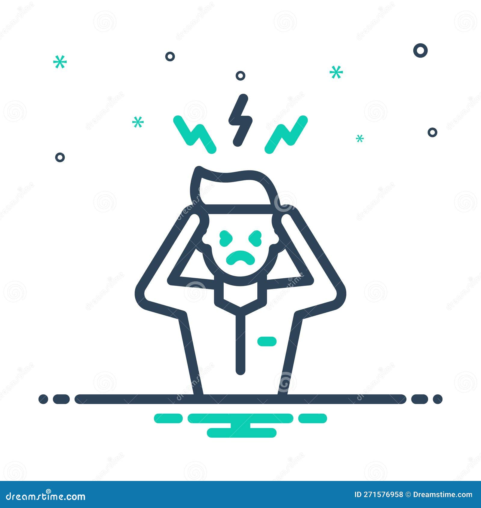 Mix Icon for Tension, Stress and Panic Stock Vector - Illustration of ...