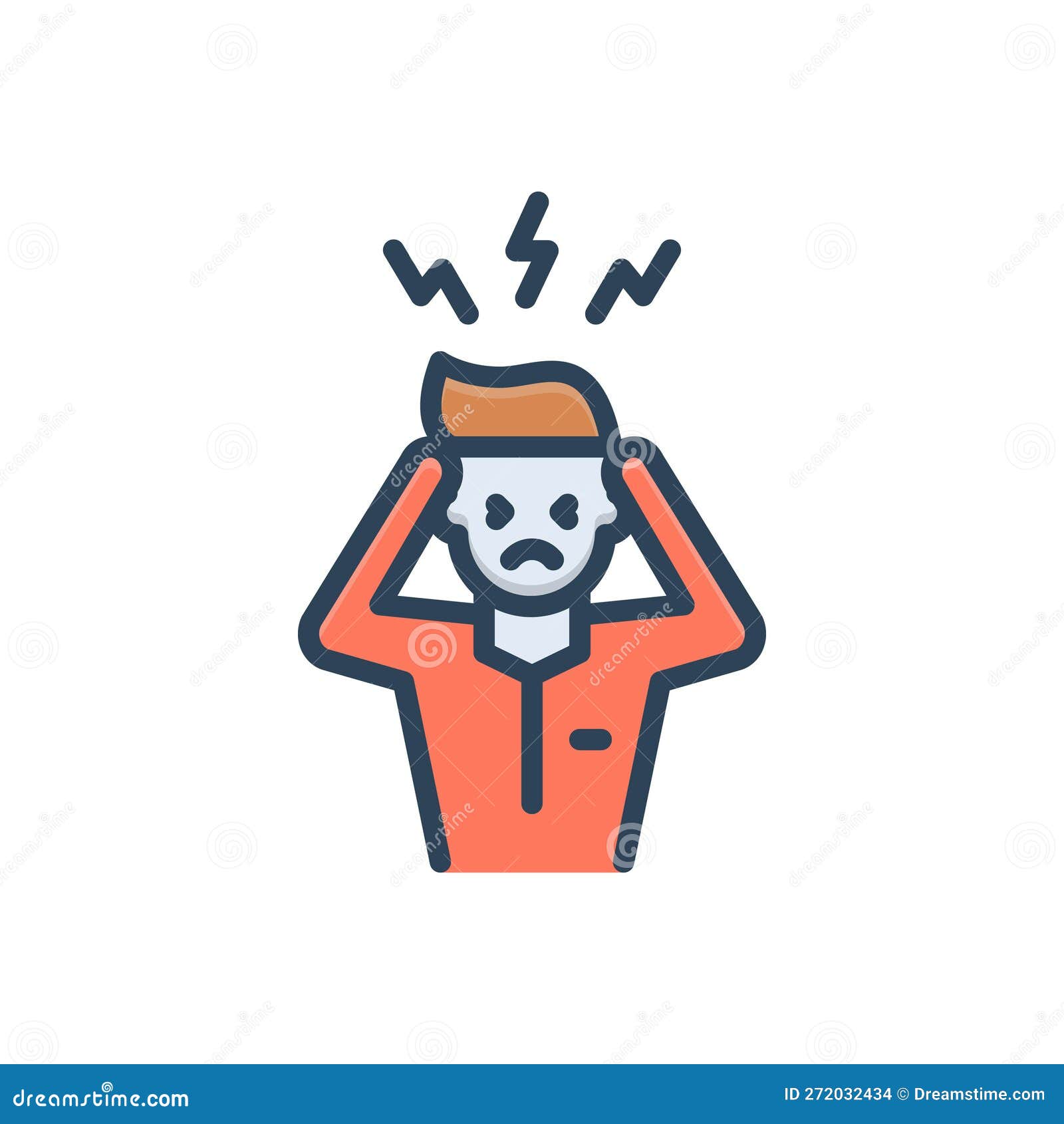 Tension Stress Icon, Cartoon Style Vector Illustration | CartoonDealer ...