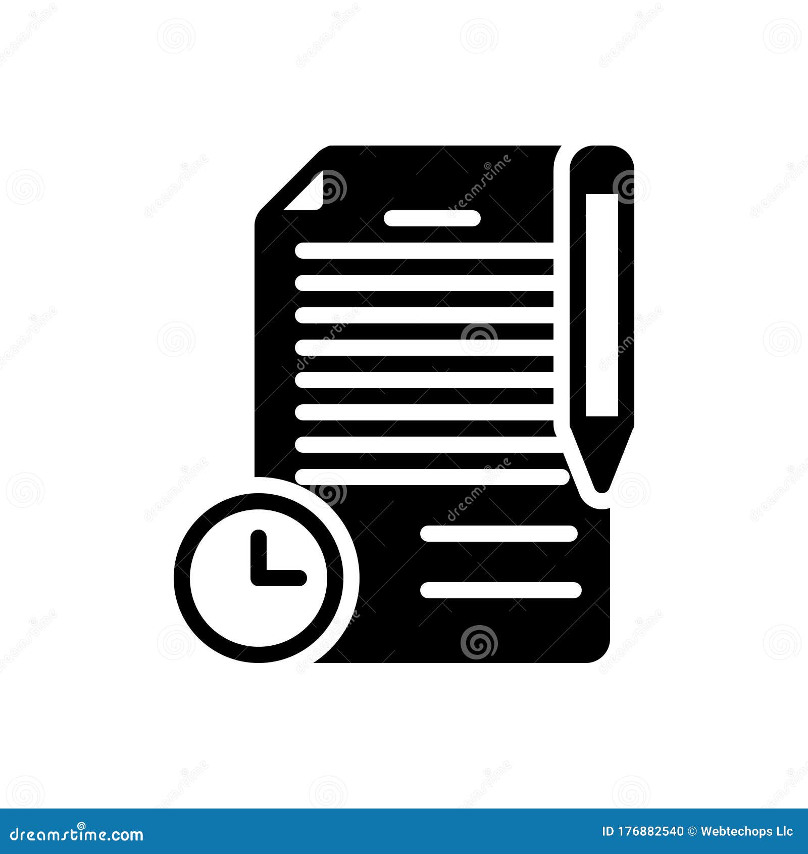 Black Solid Icon for Term, Period and Duration Stock Vector ...