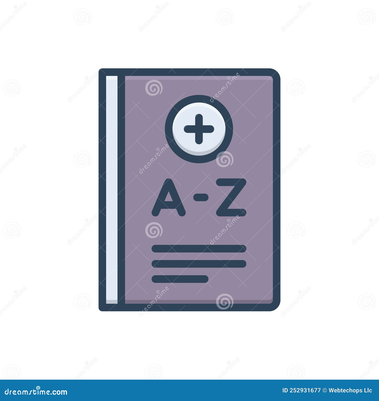 Color Illustration Icon for Terminology, Vocabulary and Glossary Stock ...