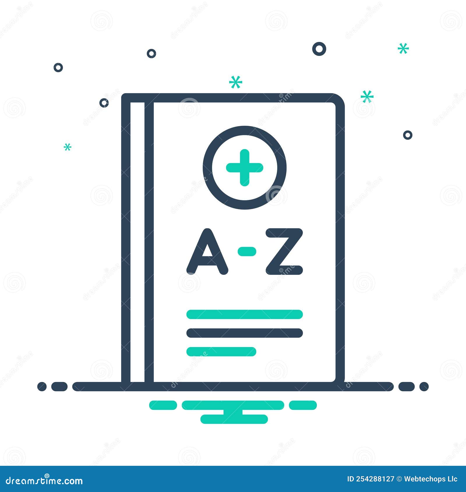 Mix Icon for Terminology, Vocabulary and Glossary Stock Illustration ...