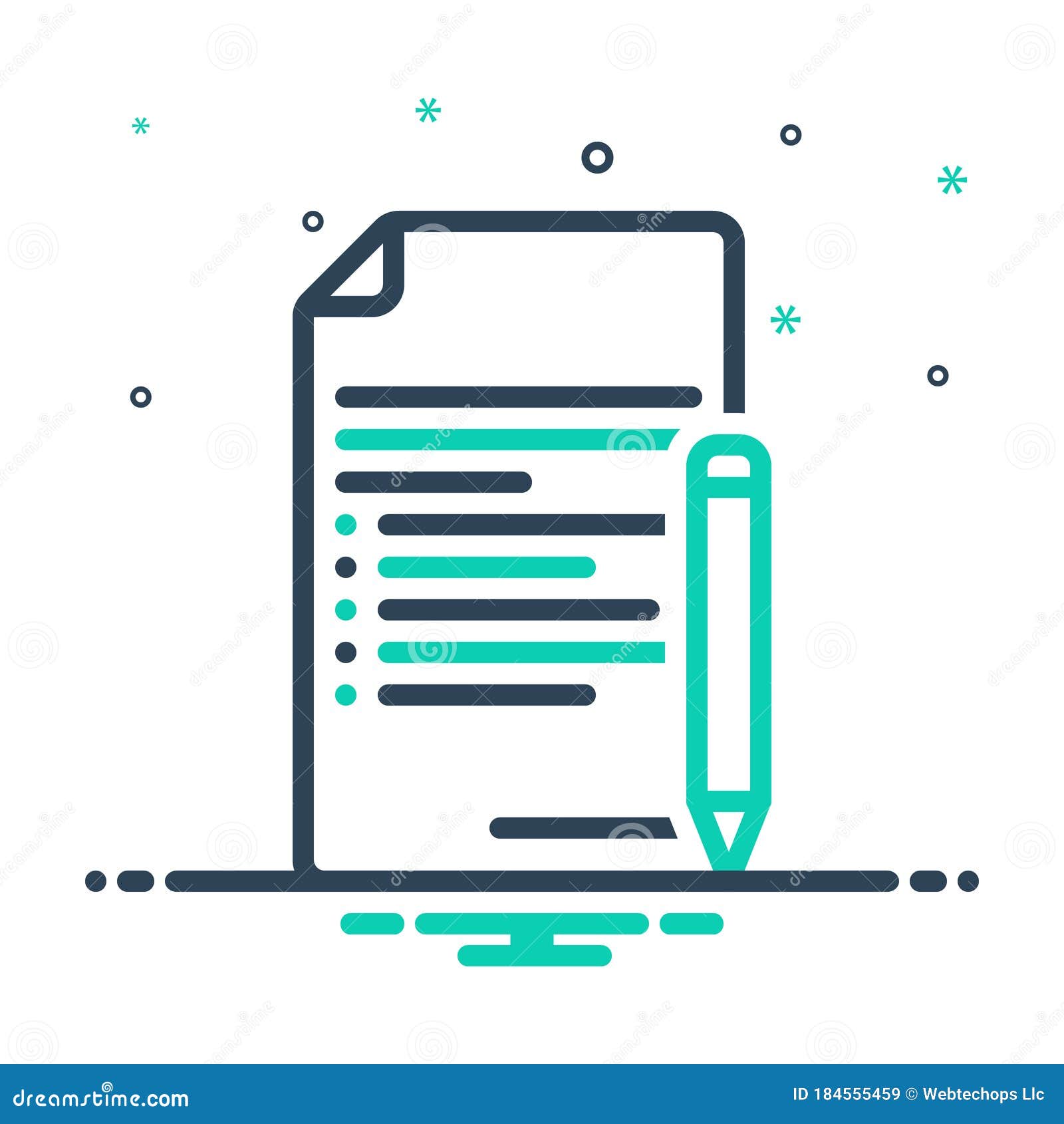 Mix Icon for Terms, Agreement and Contract Stock Vector - Illustration ...