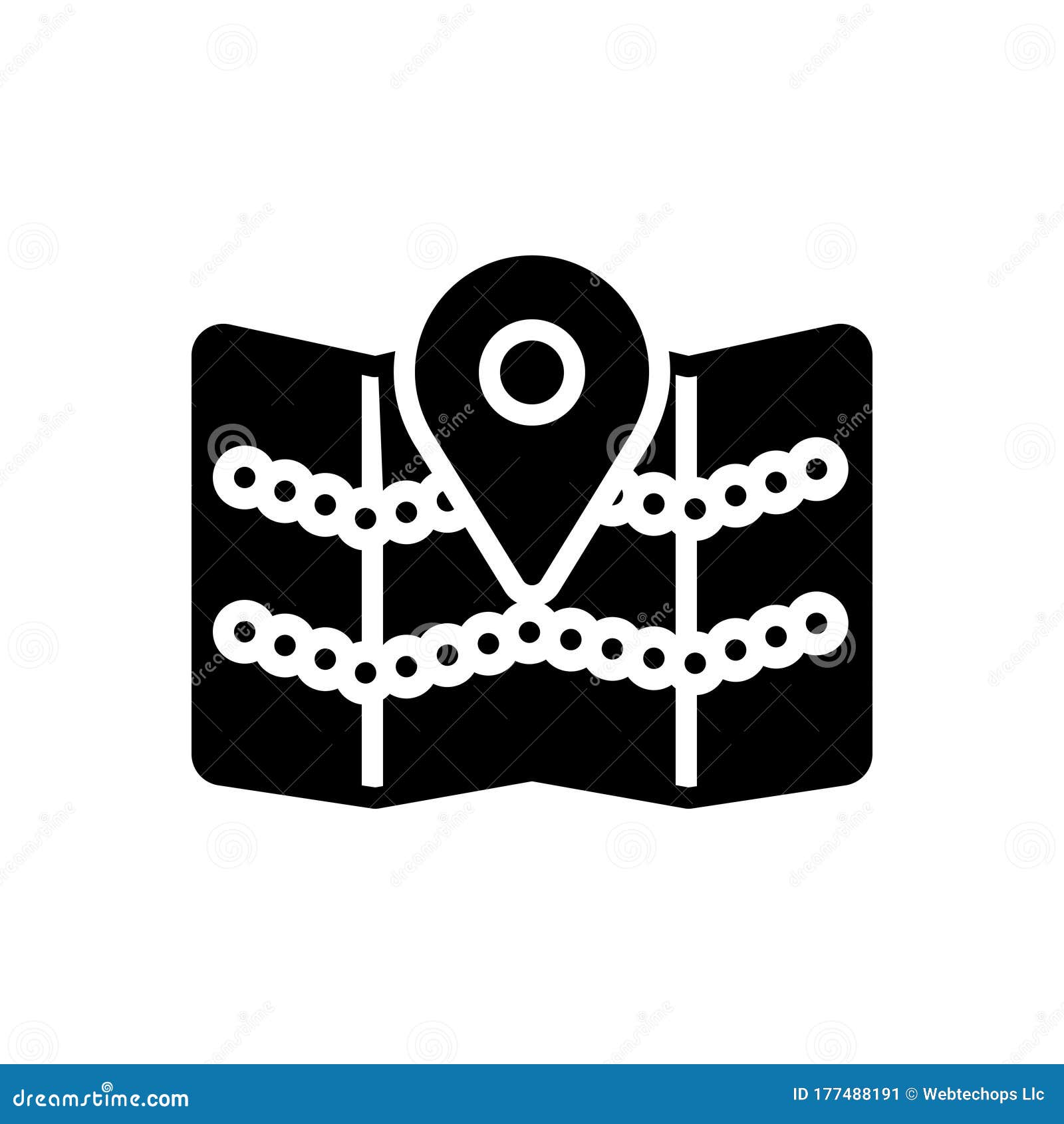 Black Solid Icon for Territory, Area of Land and Navigation Stock ...