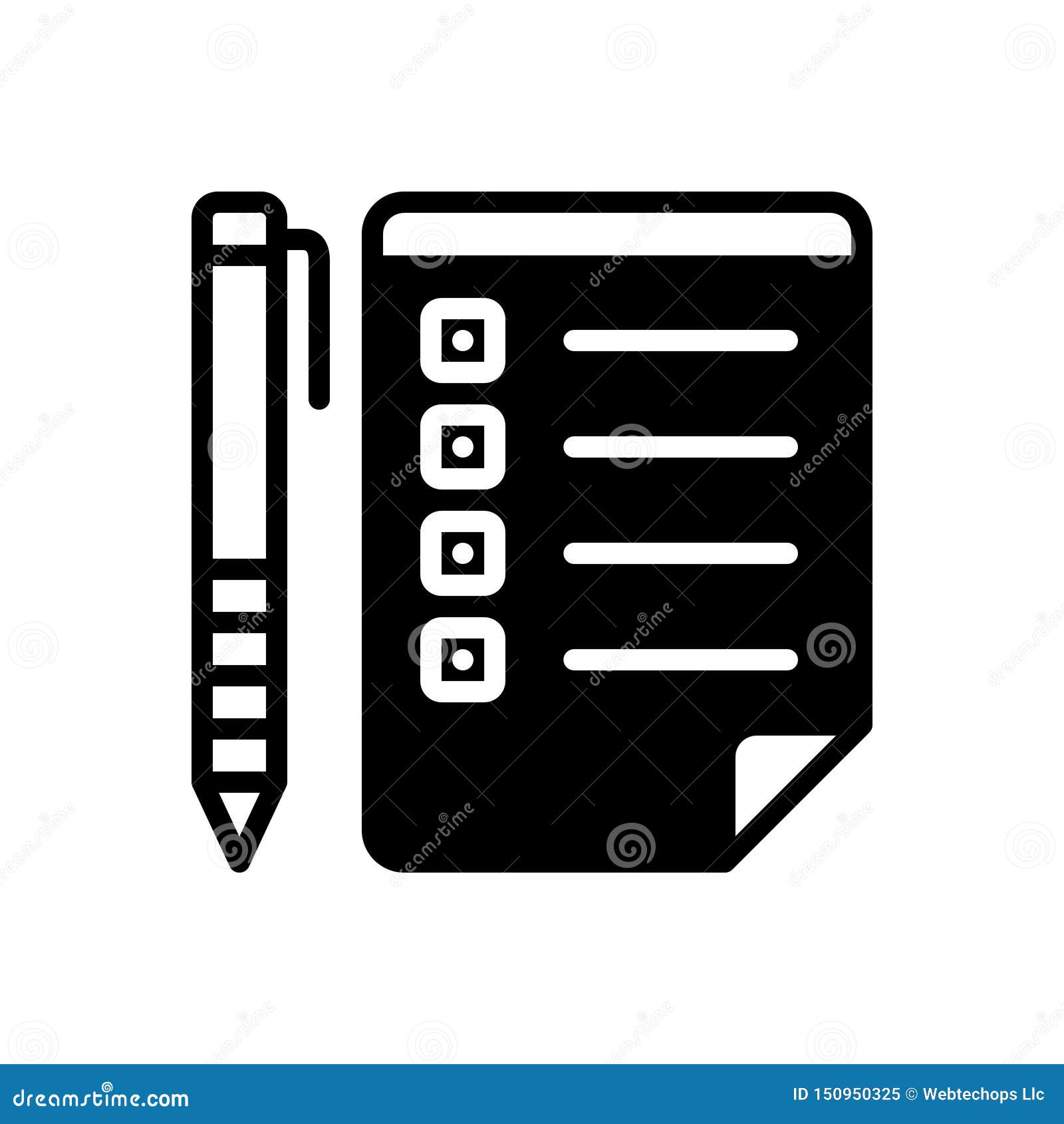 Black Solid Icon for Test, Trial and Check Up Stock Vector ...