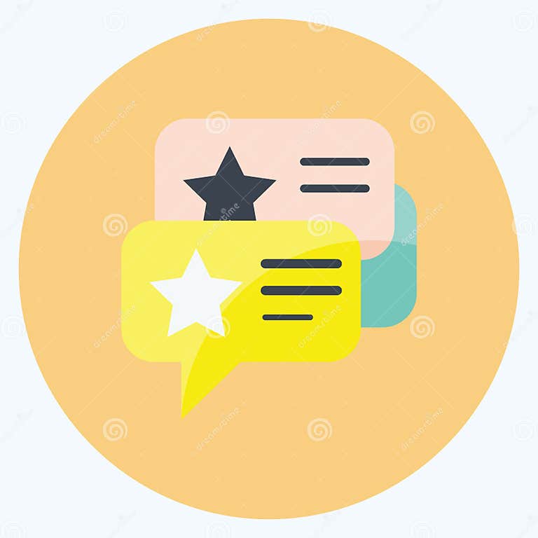 Icon Testimonials. Suitable for Feedback Symbol. Flat Style. Simple ...