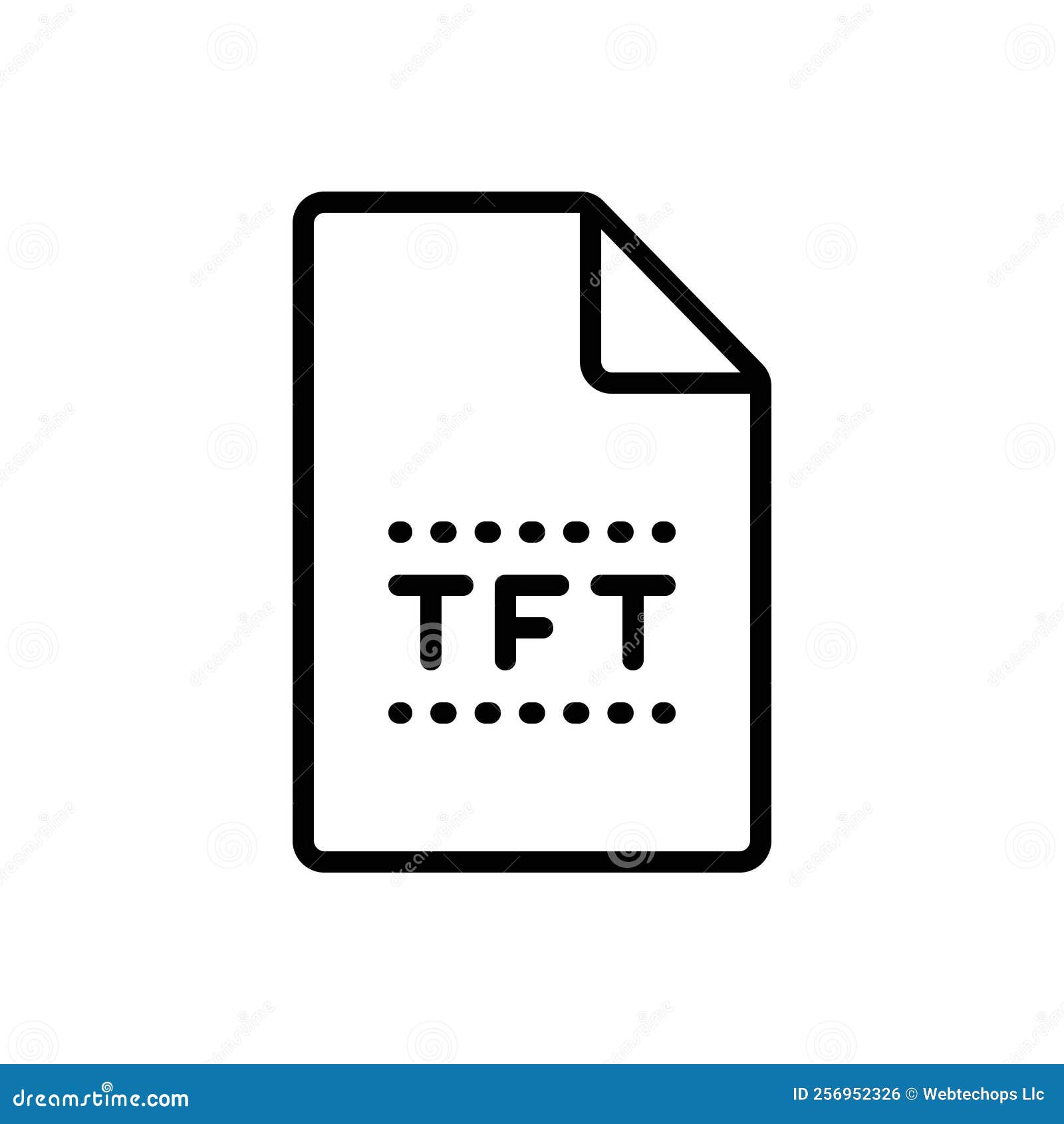 Black Line Icon for Tft, Company and Editable Stock Vector ...