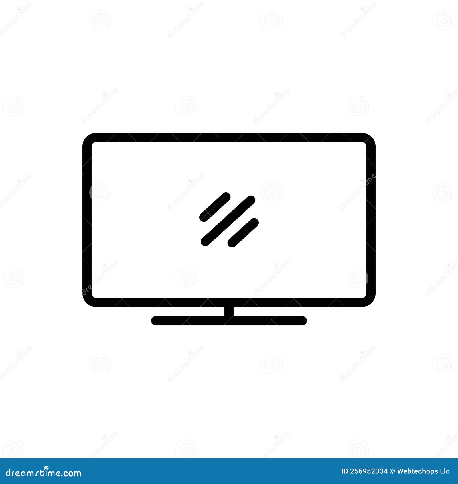 Black Line Icon for Tft, Monitor and Computer Stock Vector ...