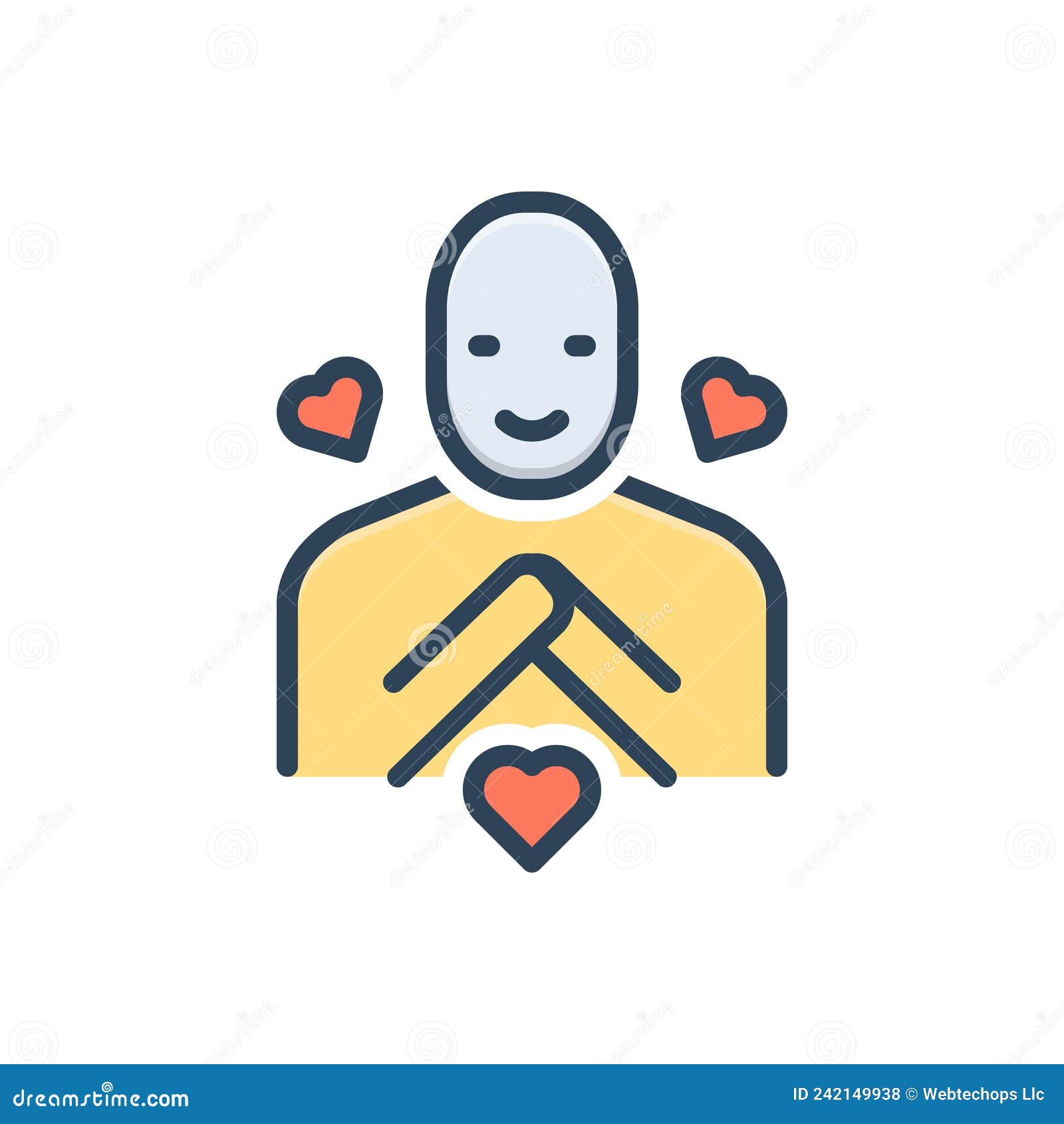 Color Illustration Icon for Thanks, Gratitude and Thankfulness Stock ...