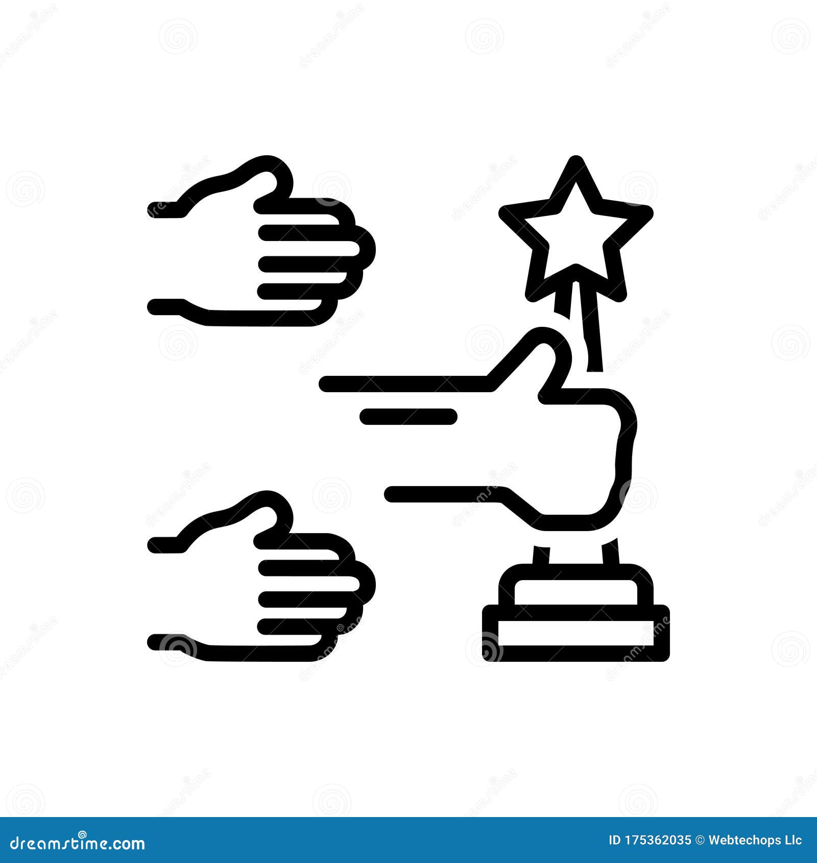 Black Line Icon for Their, Belonging and Associated Stock Vector ...