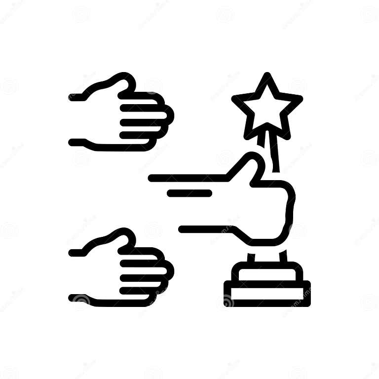 Black Line Icon for Their, Belonging and Associated Stock Vector ...