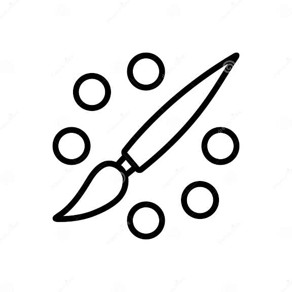 Black Line Icon for Theme, Topic and Subject Stock Vector ...