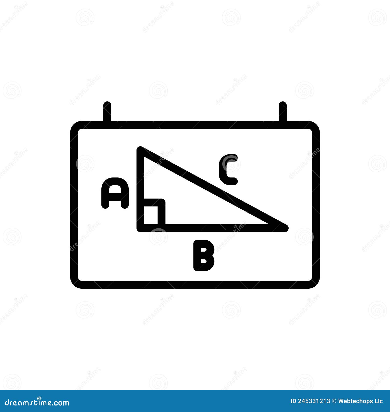 Black Line Icon for Theorem, Rule and Formula Stock Vector ...