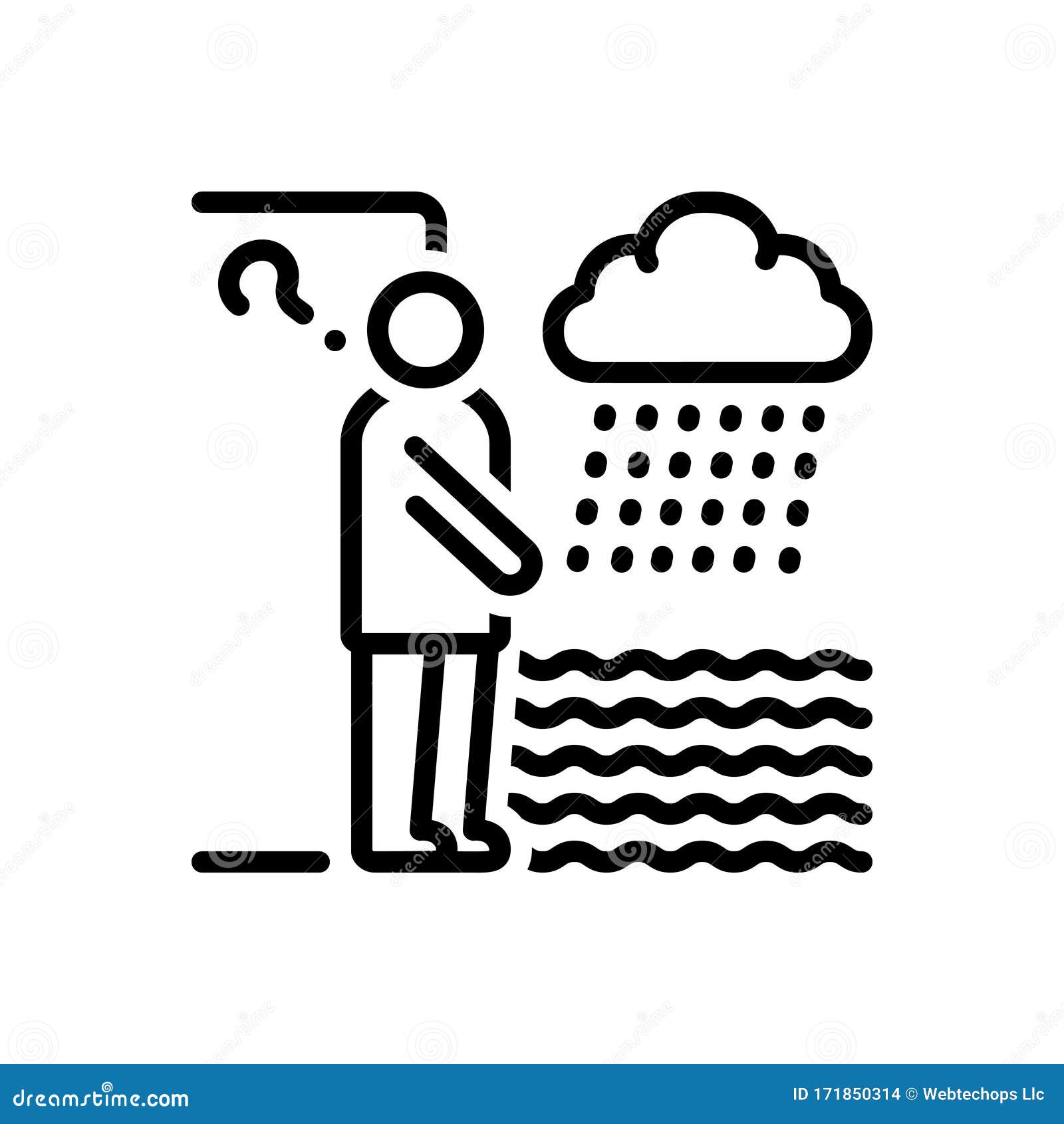 Black Line Icon for because, Therefore and since Stock Vector ...