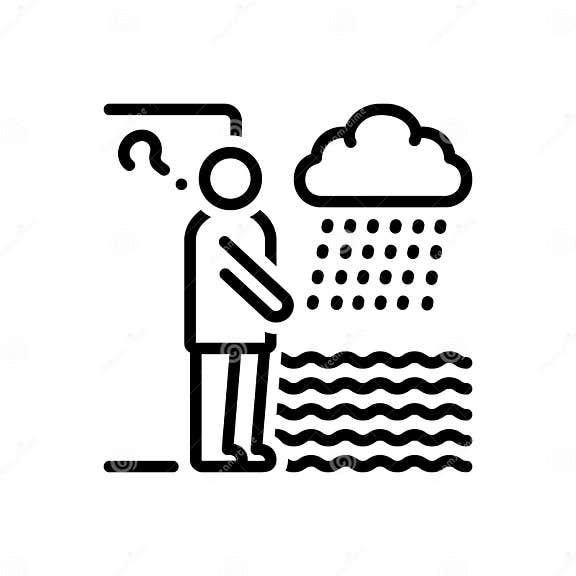 Black Line Icon for because, Therefore and since Stock Vector ...