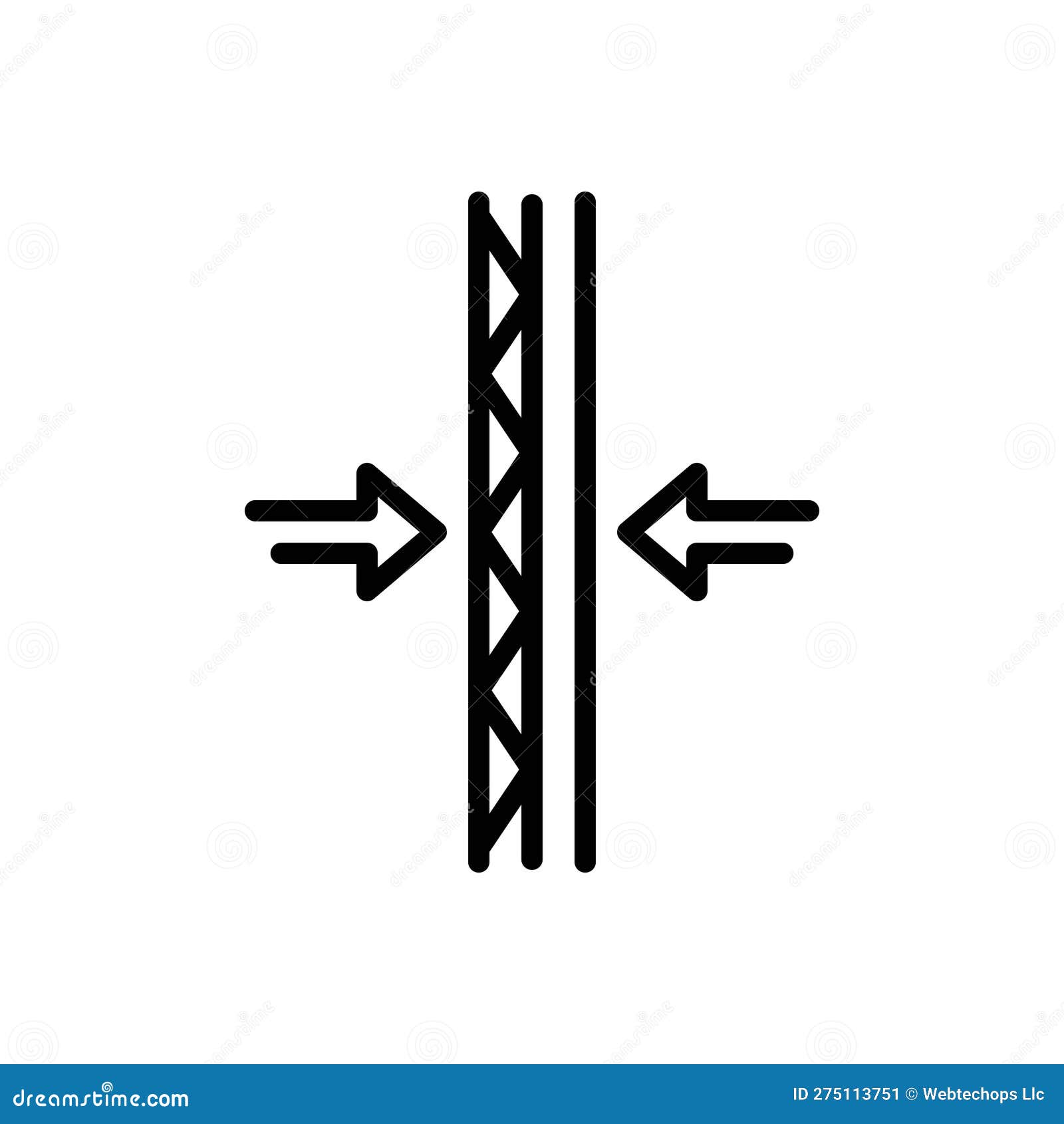 Black Line Icon for Thickness, Fatness and Heavy Stock Vector ...