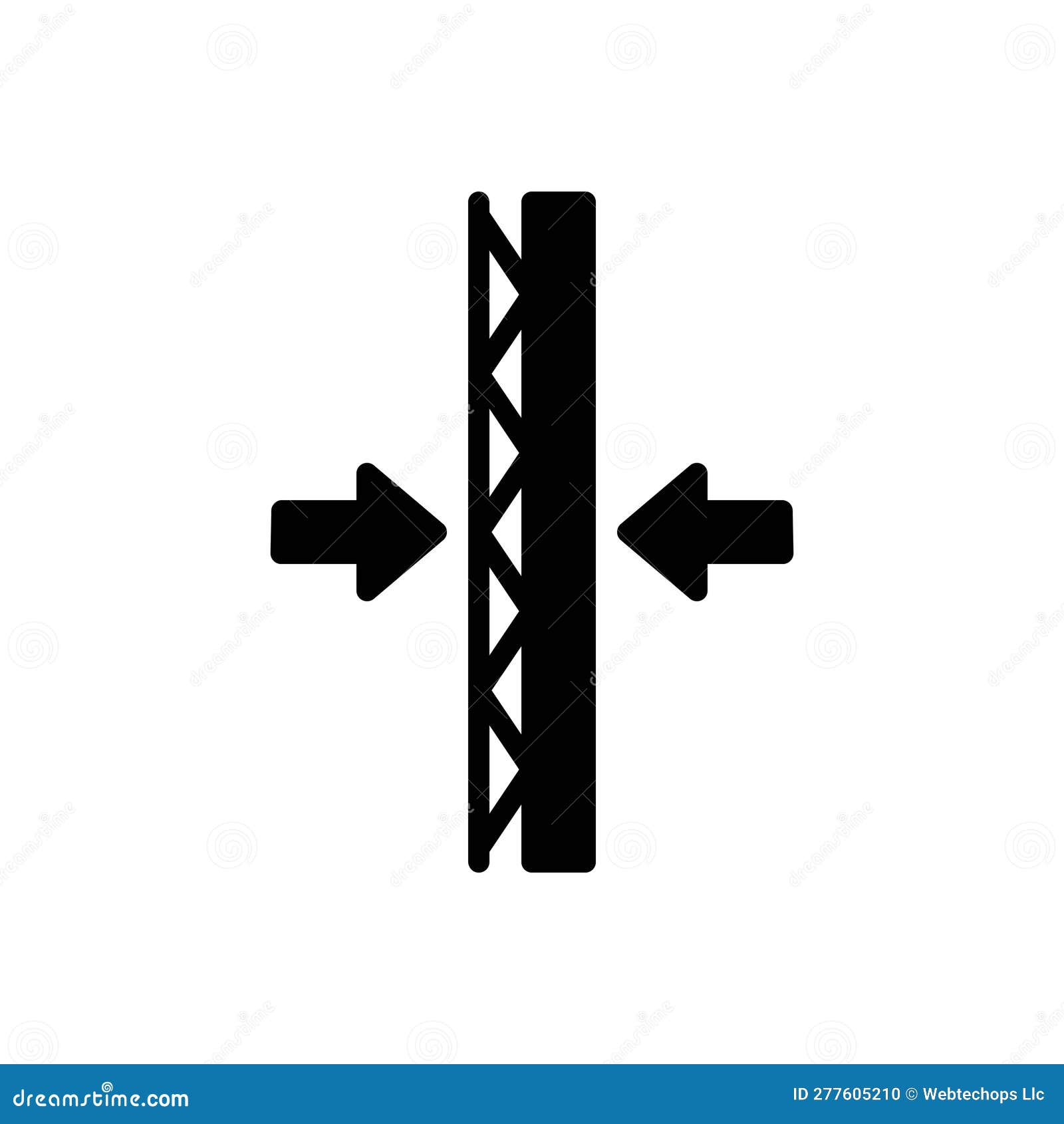 Black Solid Icon for Thickness, Fatness and Heavy Stock Vector ...