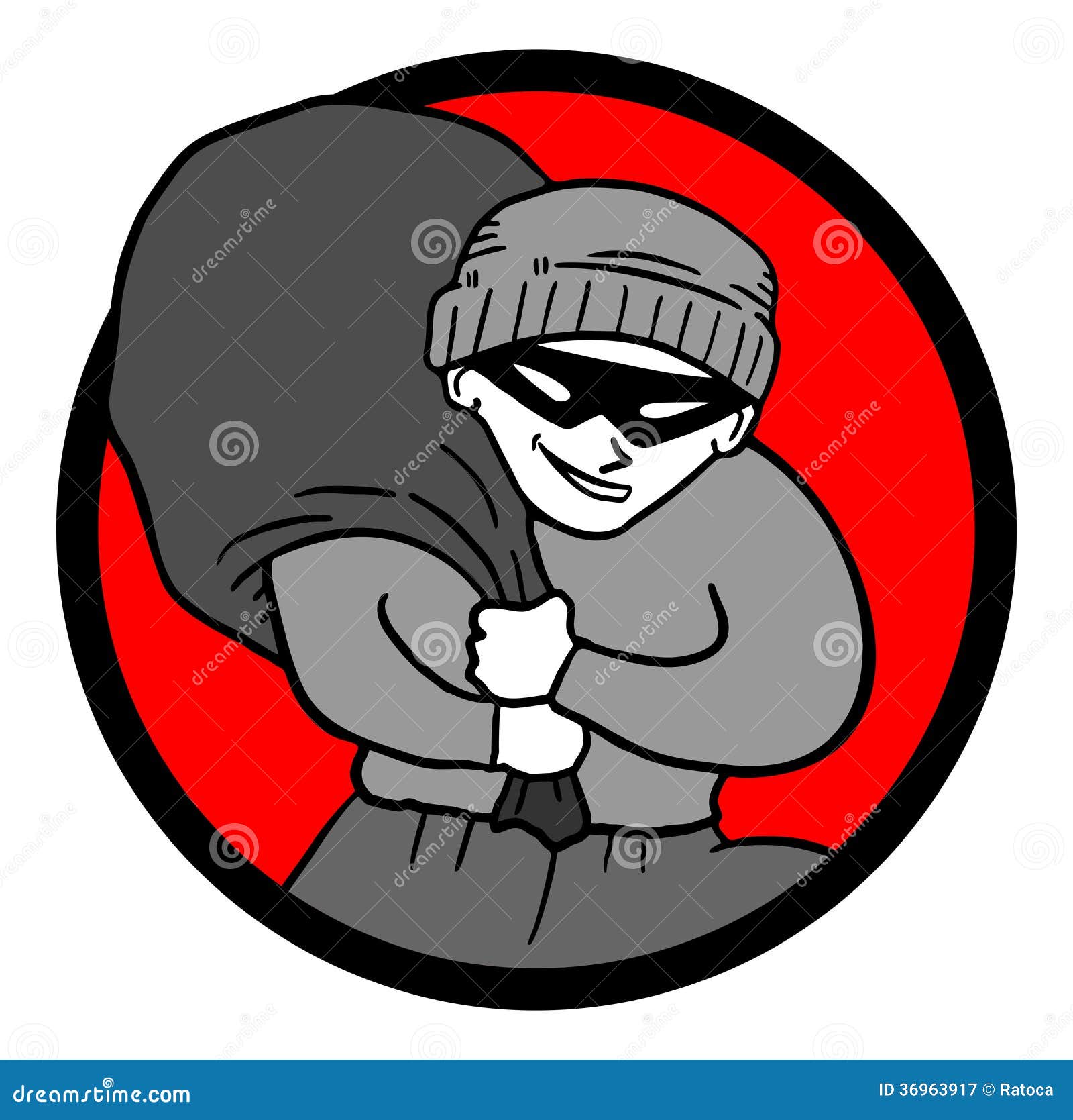 Icon thief stock vector. Illustration of masked, comic - 36963917