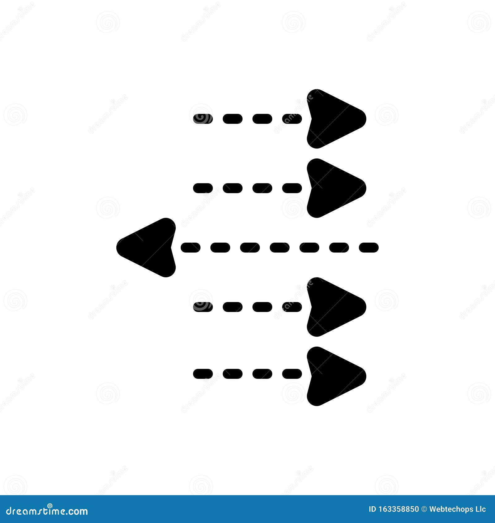 Black Solid Icon for Think Different, Creative and Arrow Stock Vector ...