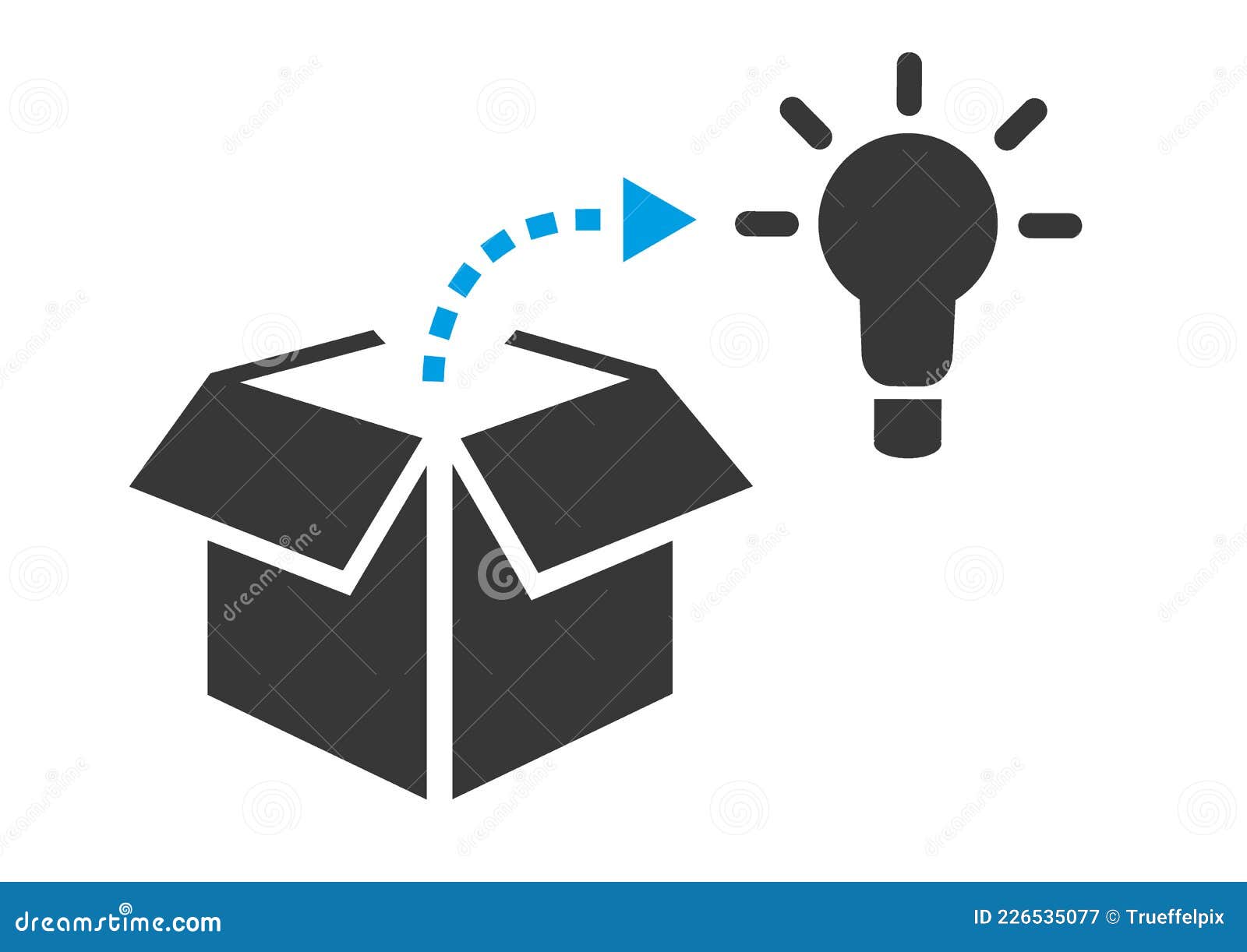 Icon Think Outside the Box - Vector Illustration Concept Stock ...