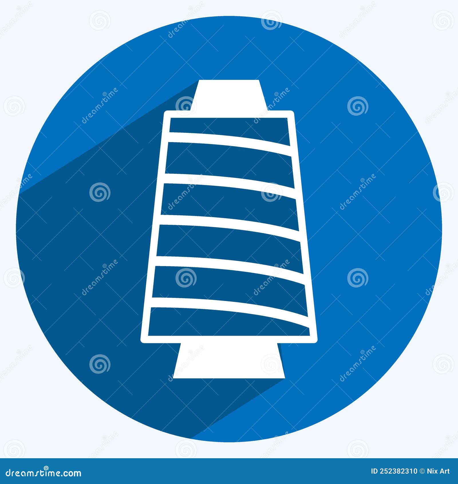 Icon Thread Spool. Suitable for Tailor Symbol. Long Shadow Style ...