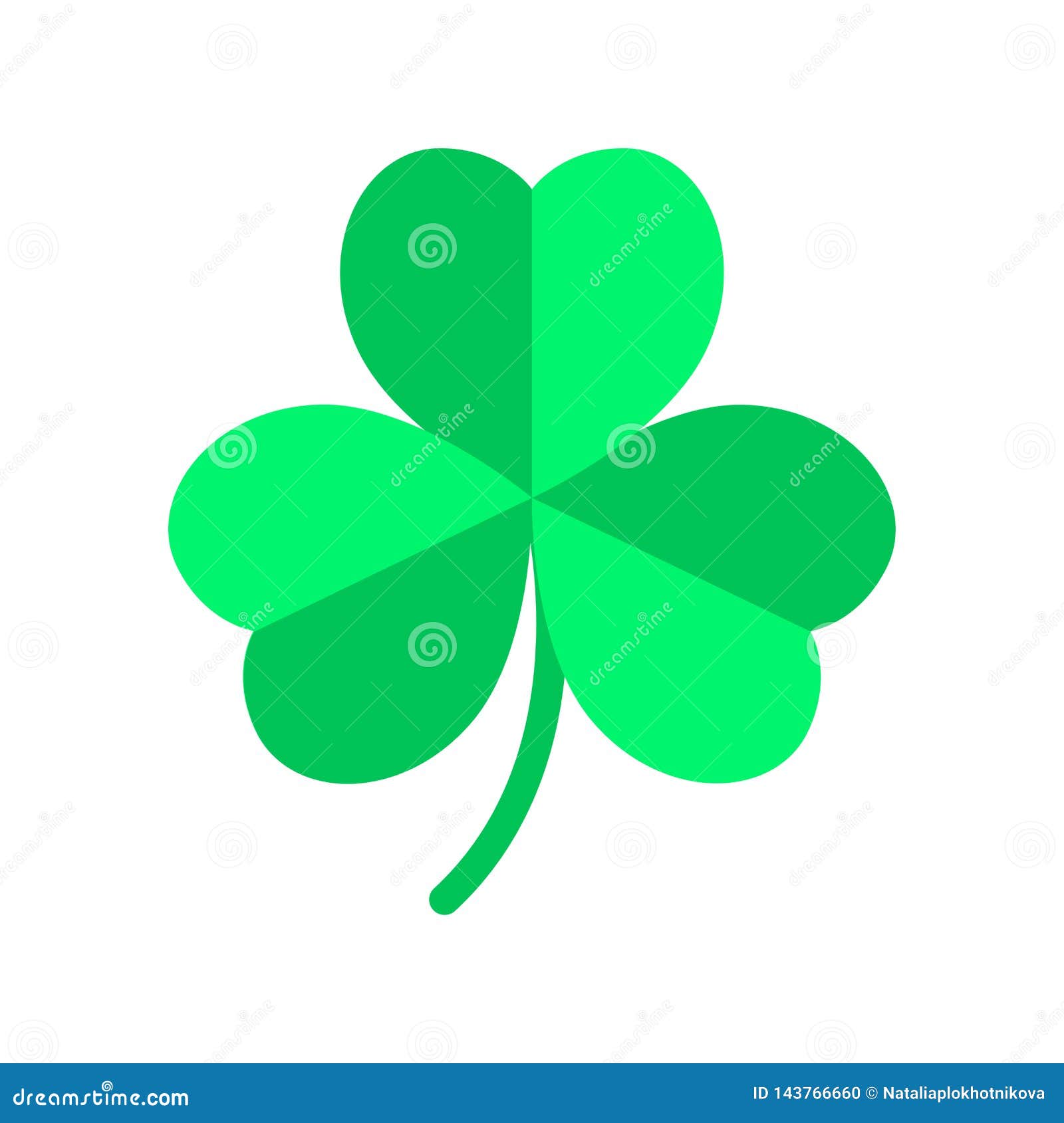 Icon Three-face Clover Green. Flat Style Stock Illustration ...