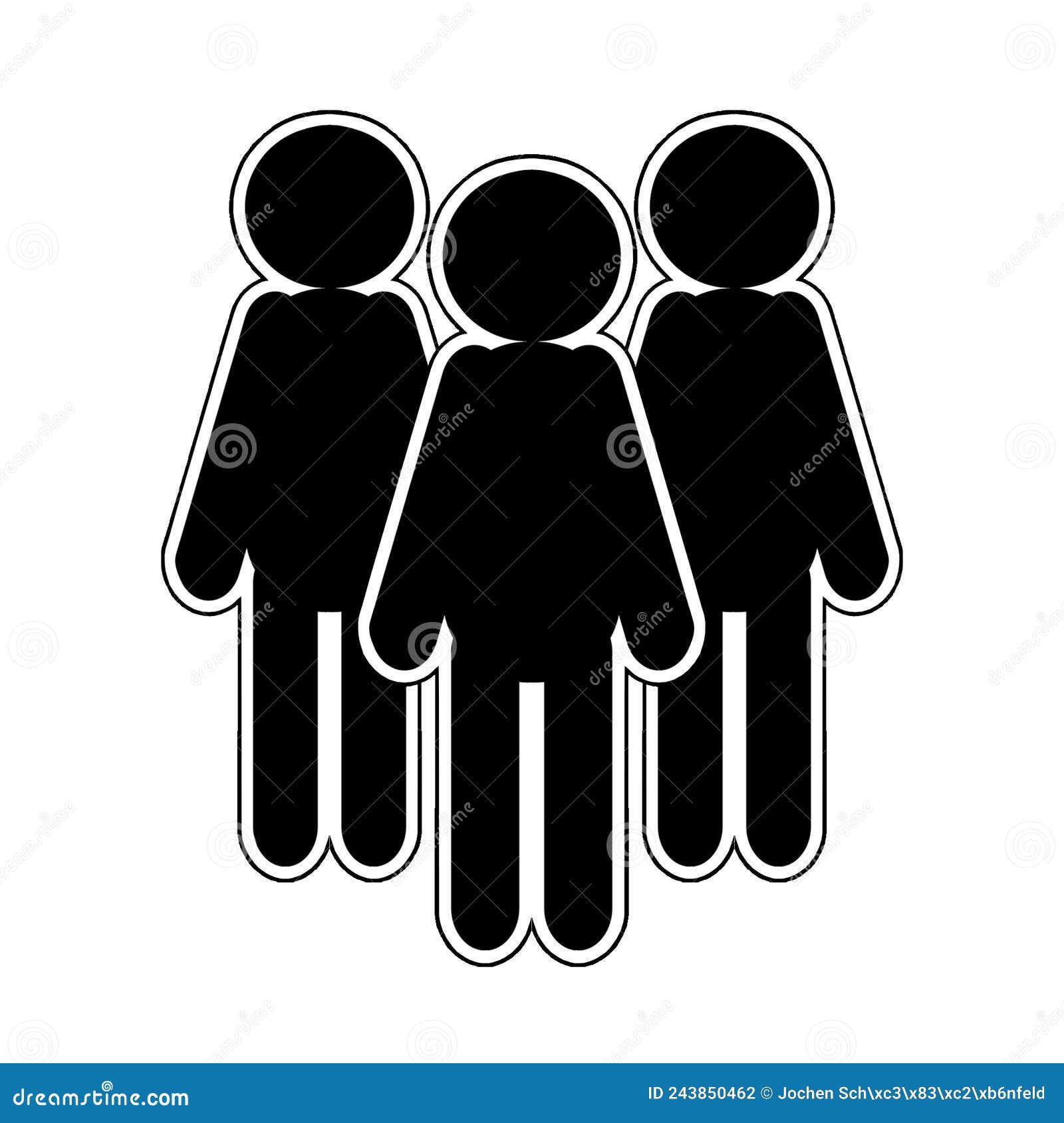 Icon of three people stock illustration. Illustration of business ...